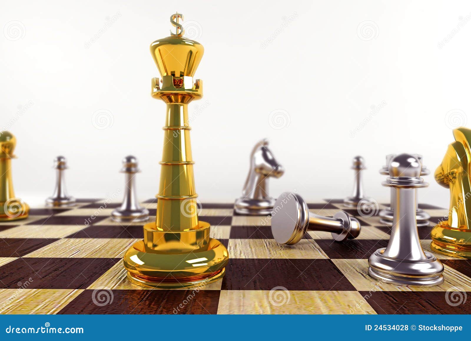 King on Chess Board stock illustration. Illustration of knight - 24534028