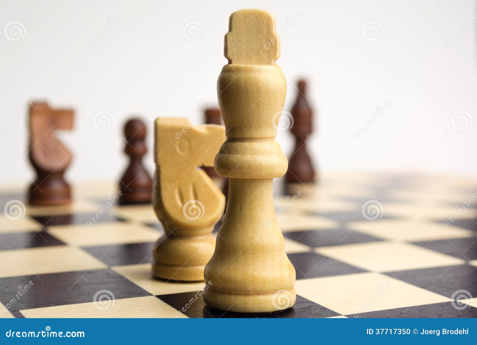 King on chess board stock photo. Image of power, pawn - 37717350