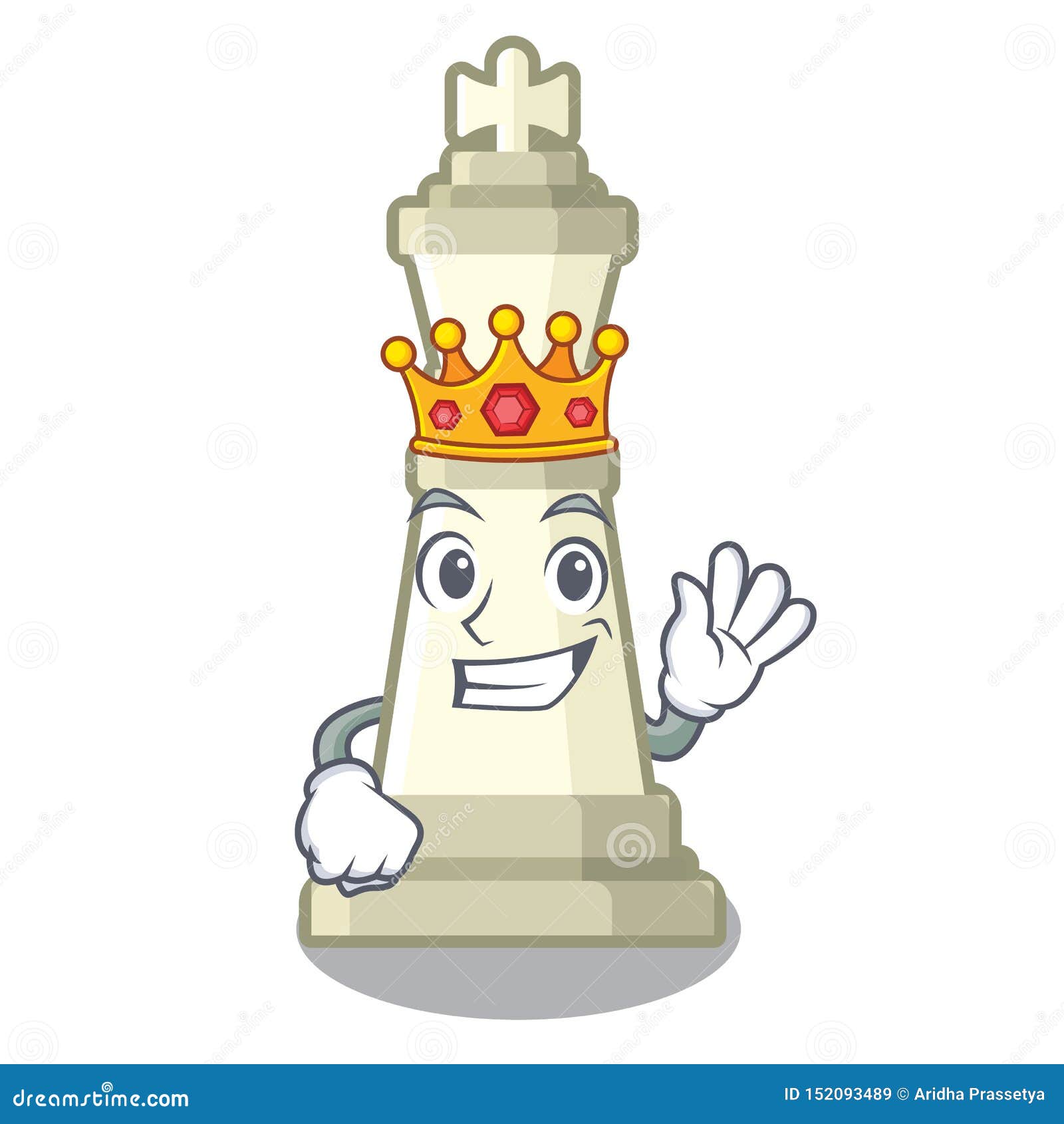 King King Chess in the Cartoon Shape Stock Vector - Illustration of ...