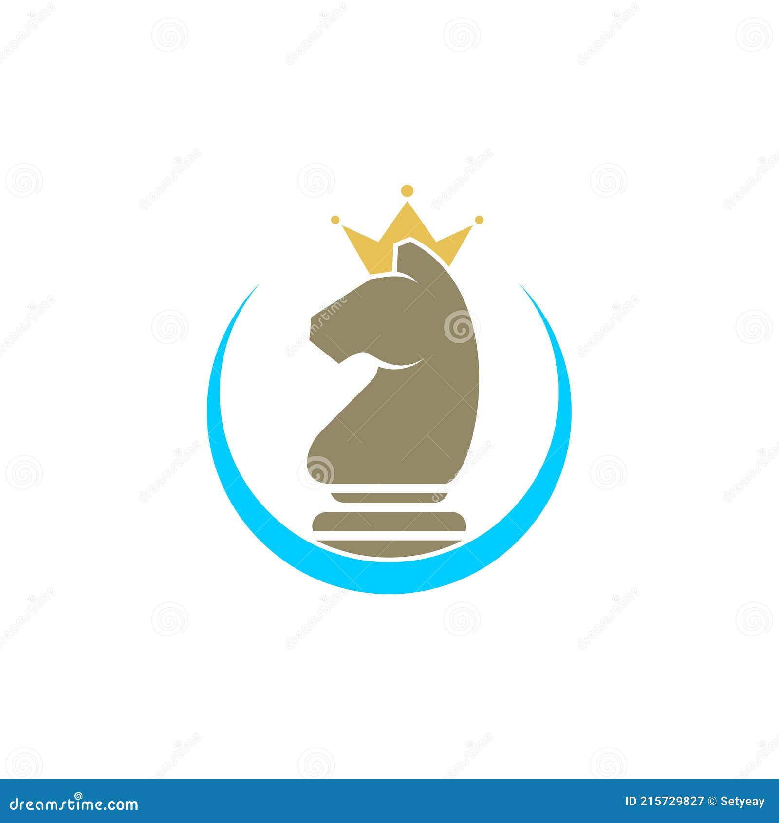 King Chess Logo Design Vector Illustration, Creative Chess Logo Design ...