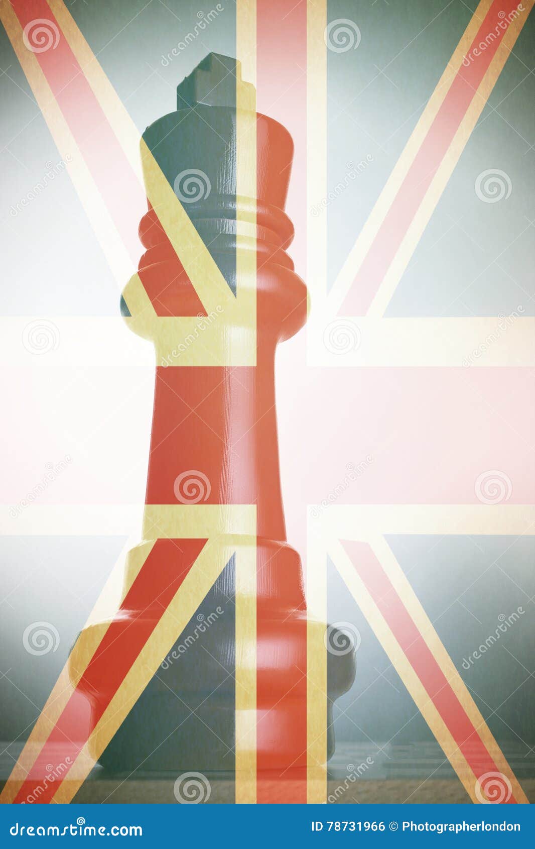 King Chess Piece in Front of Union Jack Stock Photo - Image of game ...