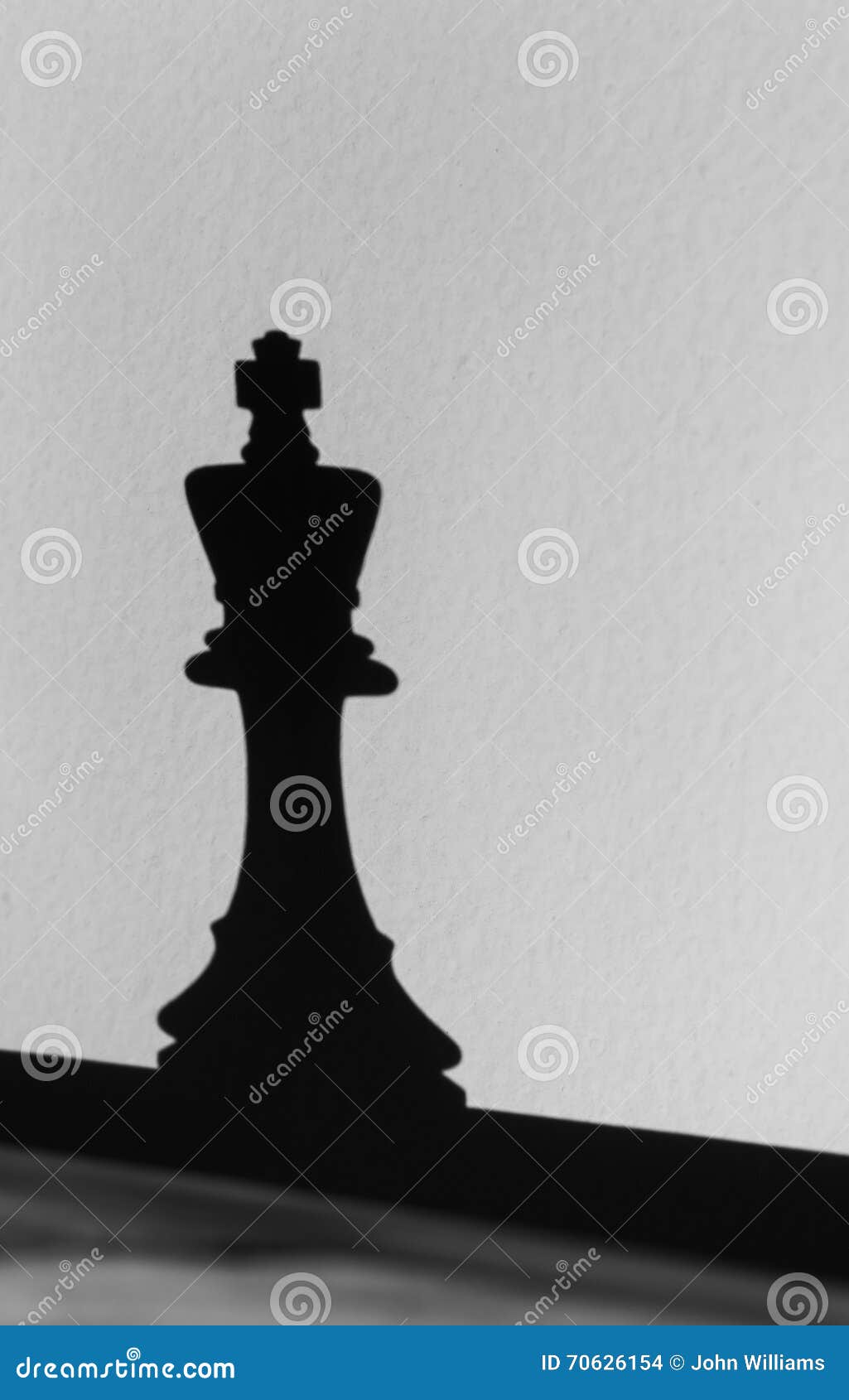 King Chess Piece and Shadow on Wall Stock Photo - Image of concept ...