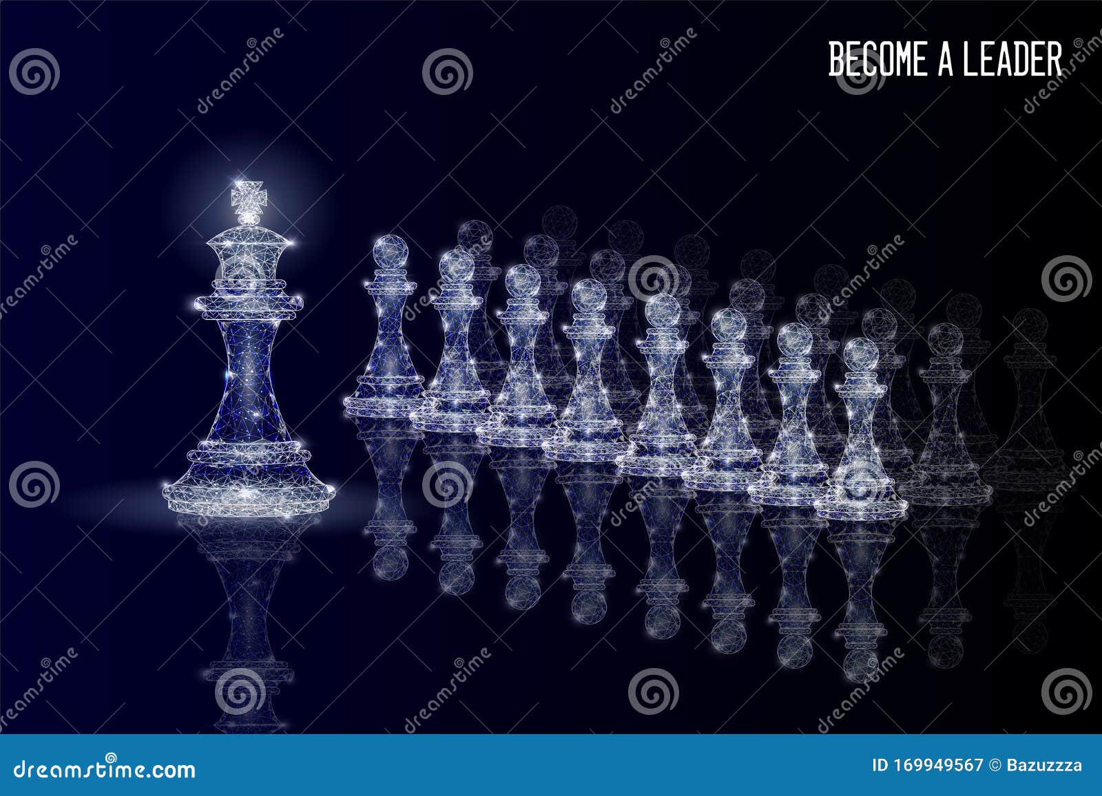 Leadership Business Concept, Vector Polygonal Art Style Illustration ...