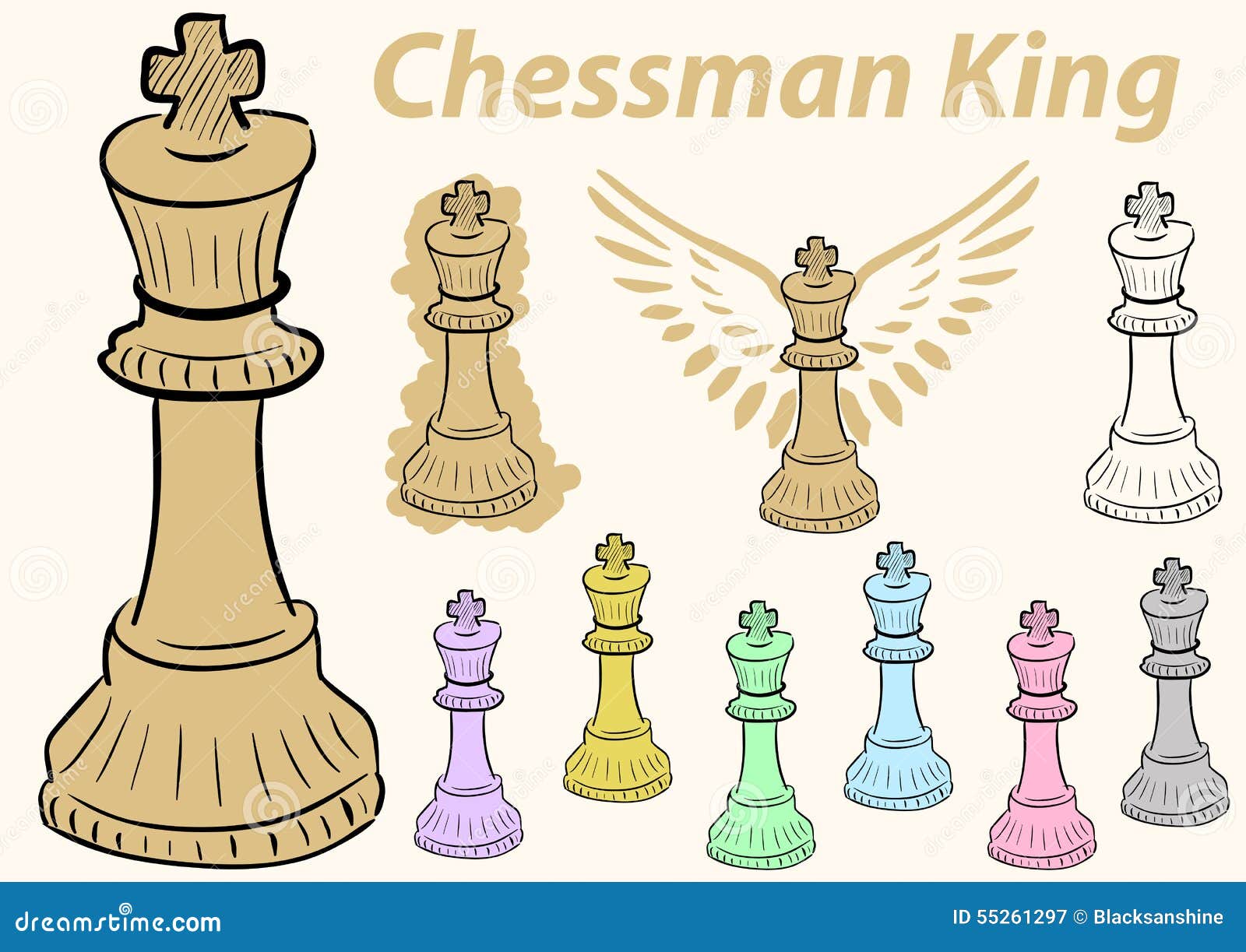 King chessman clipart stock vector. Illustration of graphics - 55261297