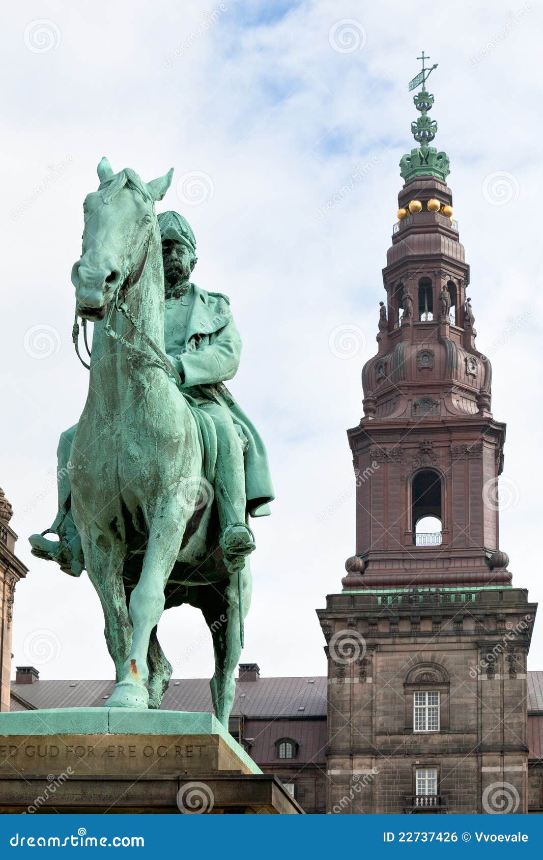 King Christian IX Monument in Copenhagen Stock Photo - Image of gate ...