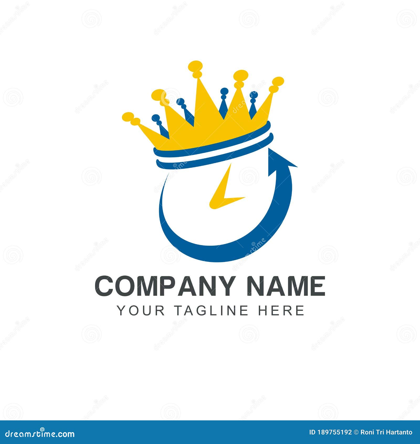 King of Clock Logo Design Inspiration Stock Vector - Illustration of ...