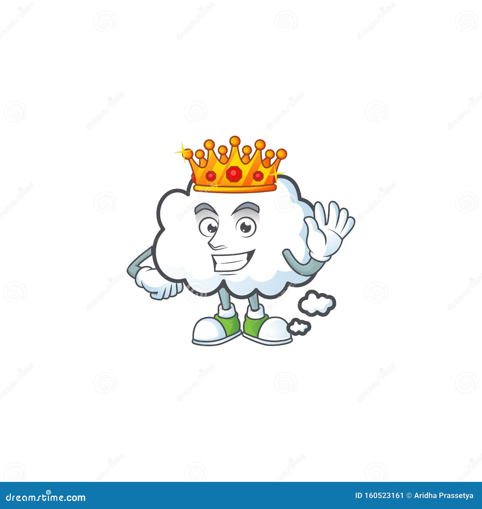 King Cloud Bubble on a White Background. Stock Vector - Illustration of ...