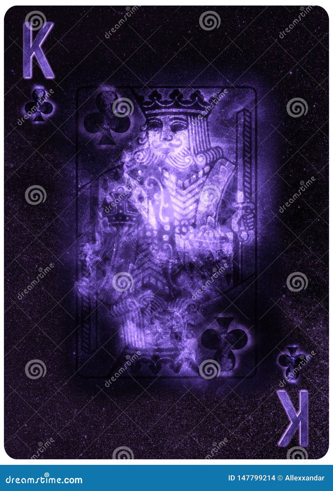 King of Clubs Playing Card Abstract Background Stock Illustration ...