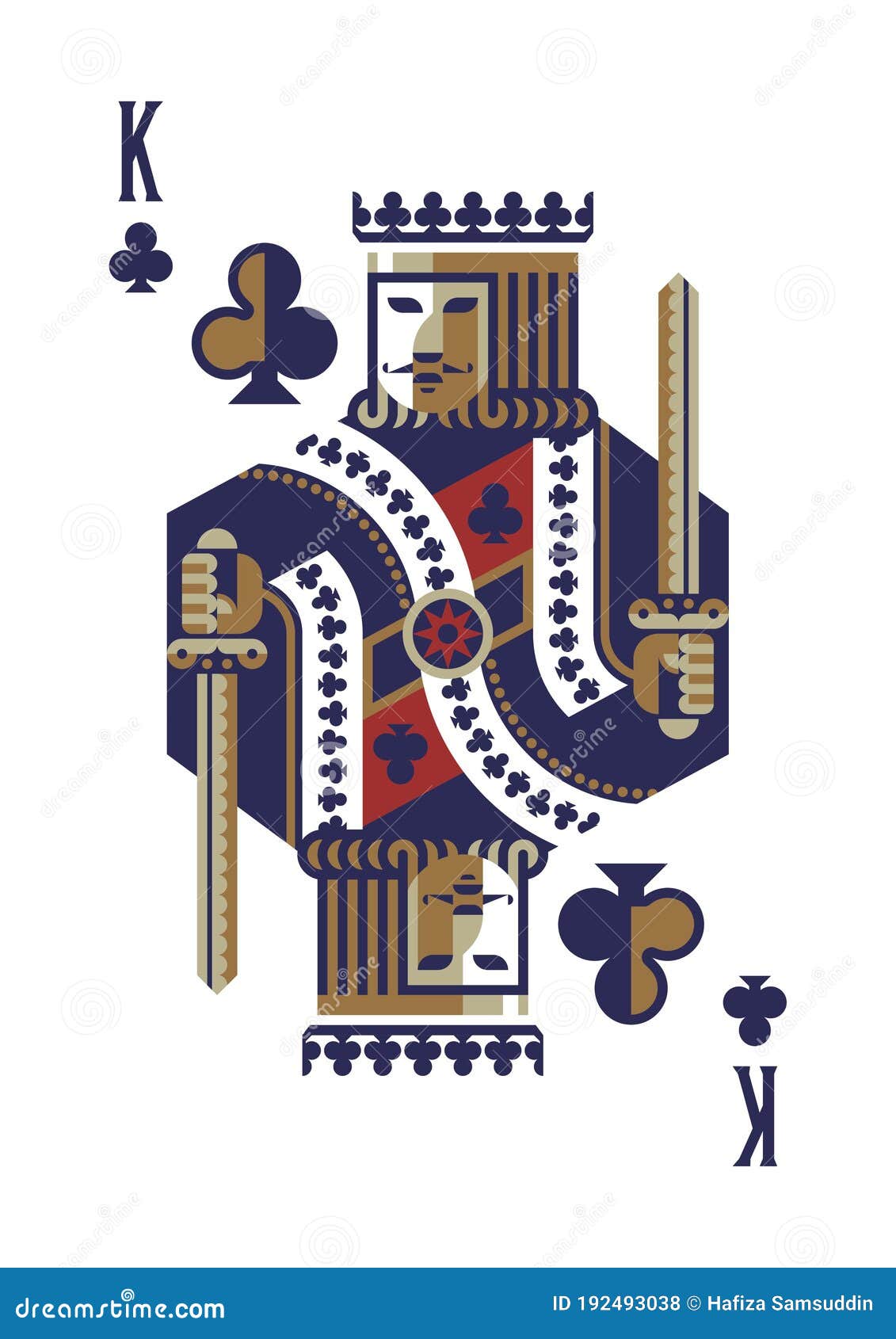 King of Clubs. Vector Illustration Decorative Design Stock Vector ...