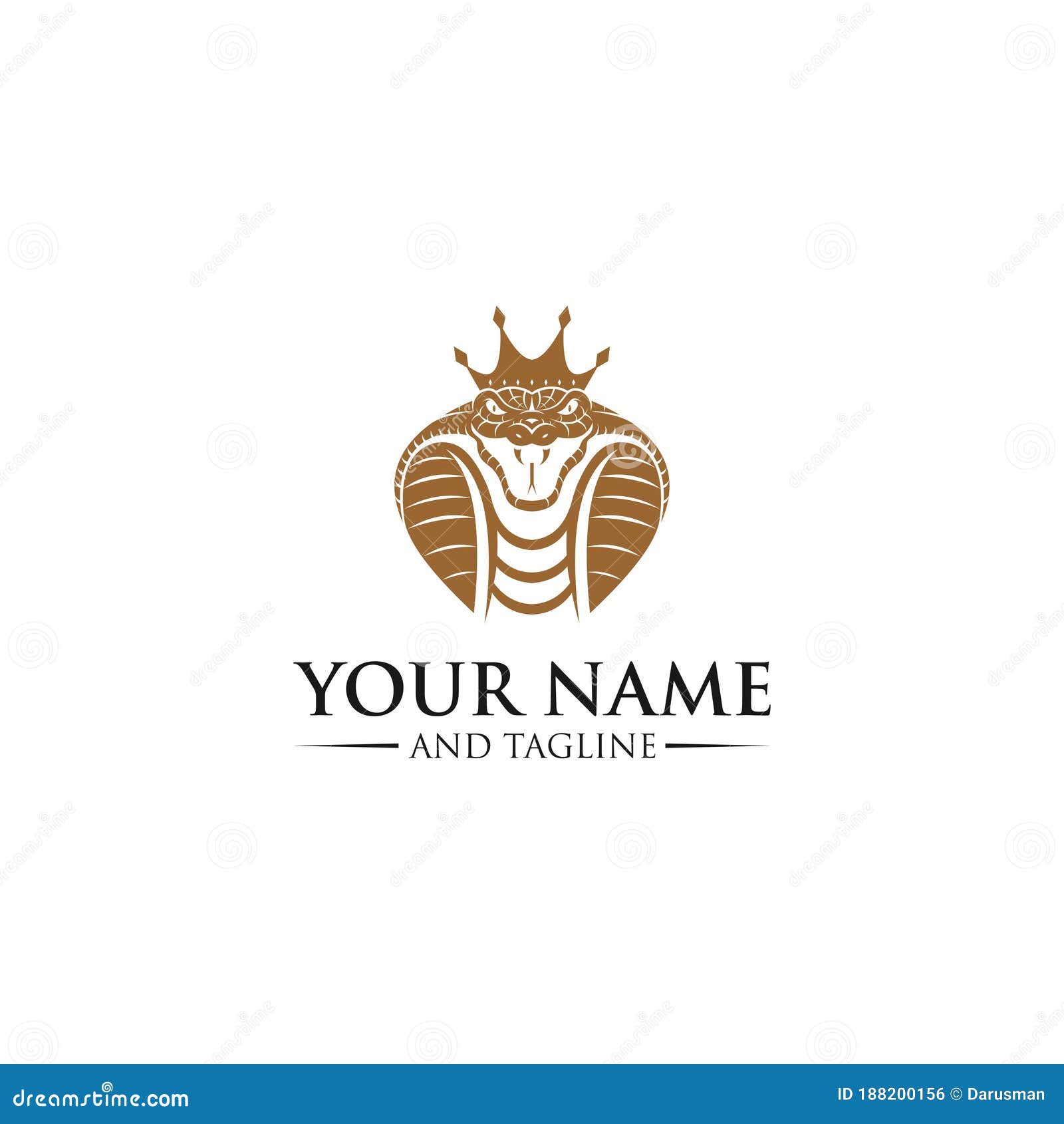 King Cobra Label Template Design. Vector Illustration Stock Vector ...