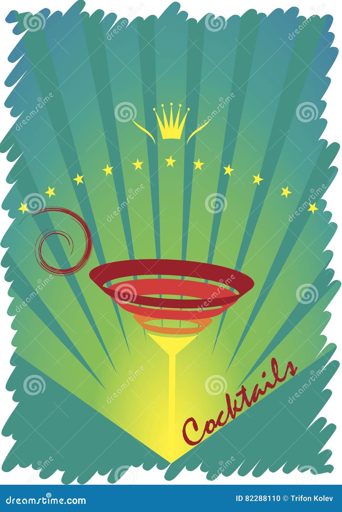 The King of Cocktails.Abstract Vector Illustration Stock Vector ...