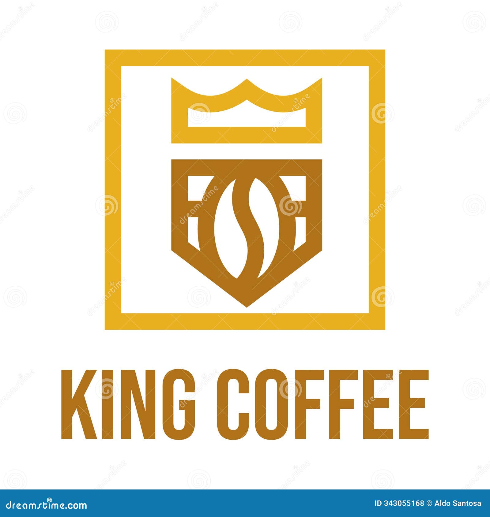 King Coffee Logo,coffee Shop Logo Design Template Vector Illustration ...