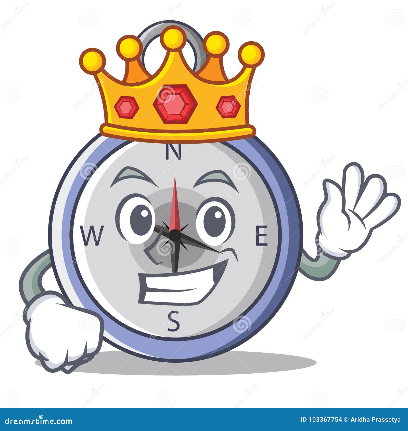 Cartoon Compass With Face