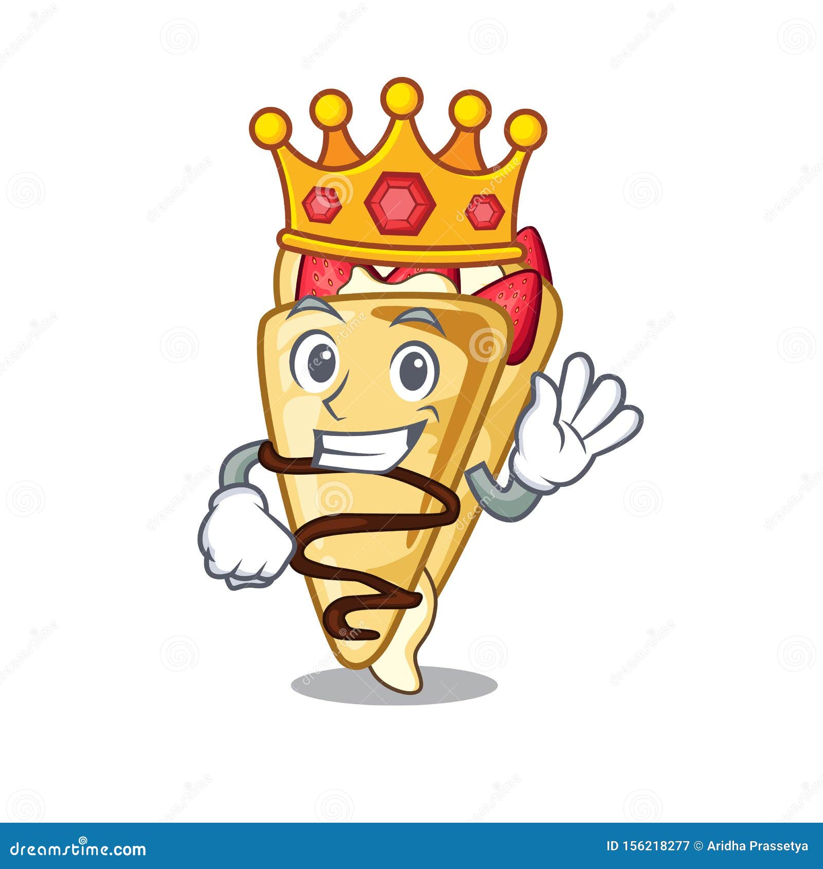 King Crepe Above the a Cartoon Board Stock Vector - Illustration of ...