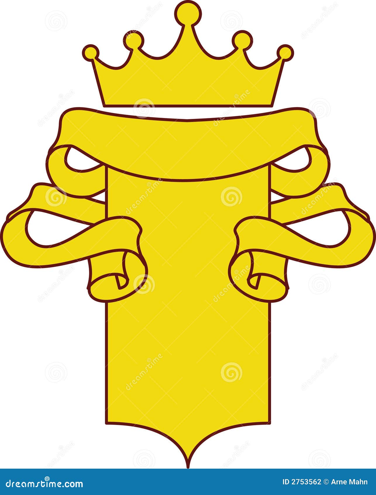 King Crest stock vector. Illustration of sash, crown, scarf - 2753562