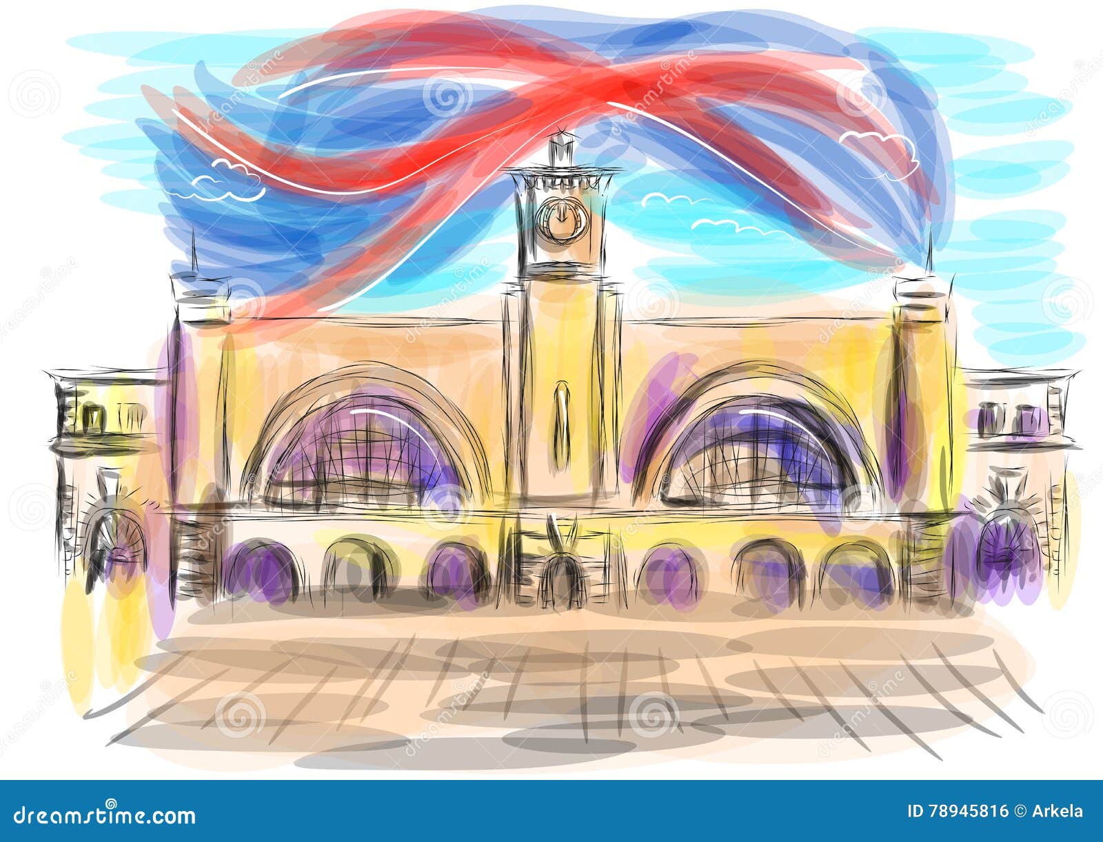 King cross station stock vector. Illustration of king - 78945816
