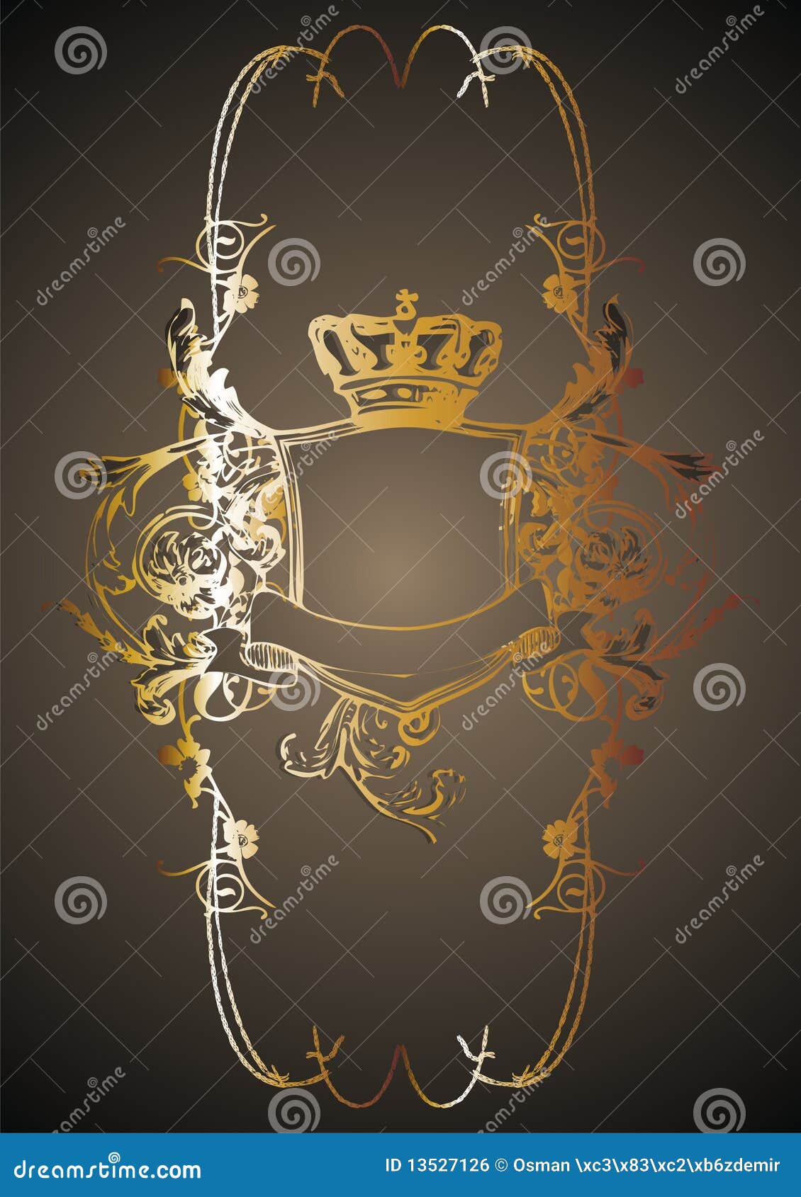 King crown frame 02 stock vector. Illustration of garland - 13527126