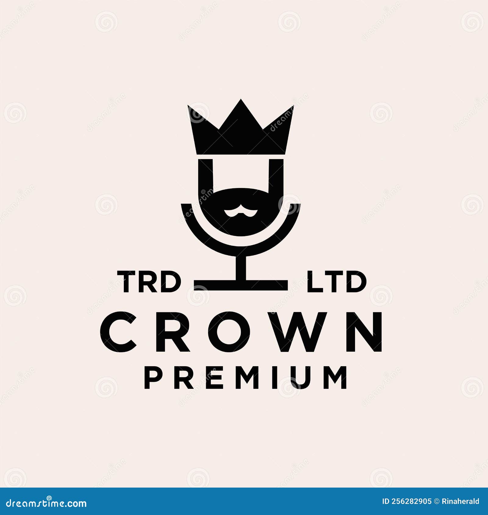 King Crown Knight Podcast Logo Icon Design Stock Illustration ...