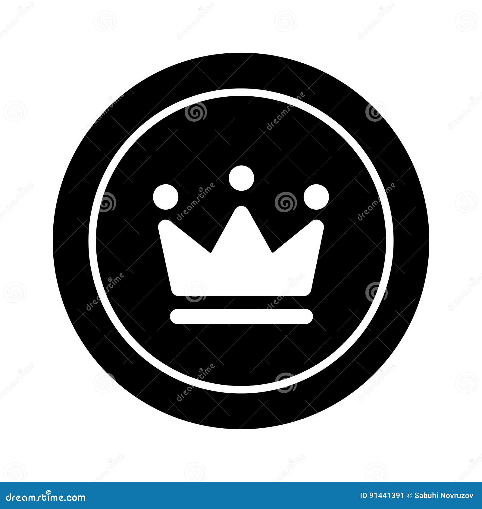 King Crown Simple Icon. Vip Symbol Stock Vector - Illustration of power ...