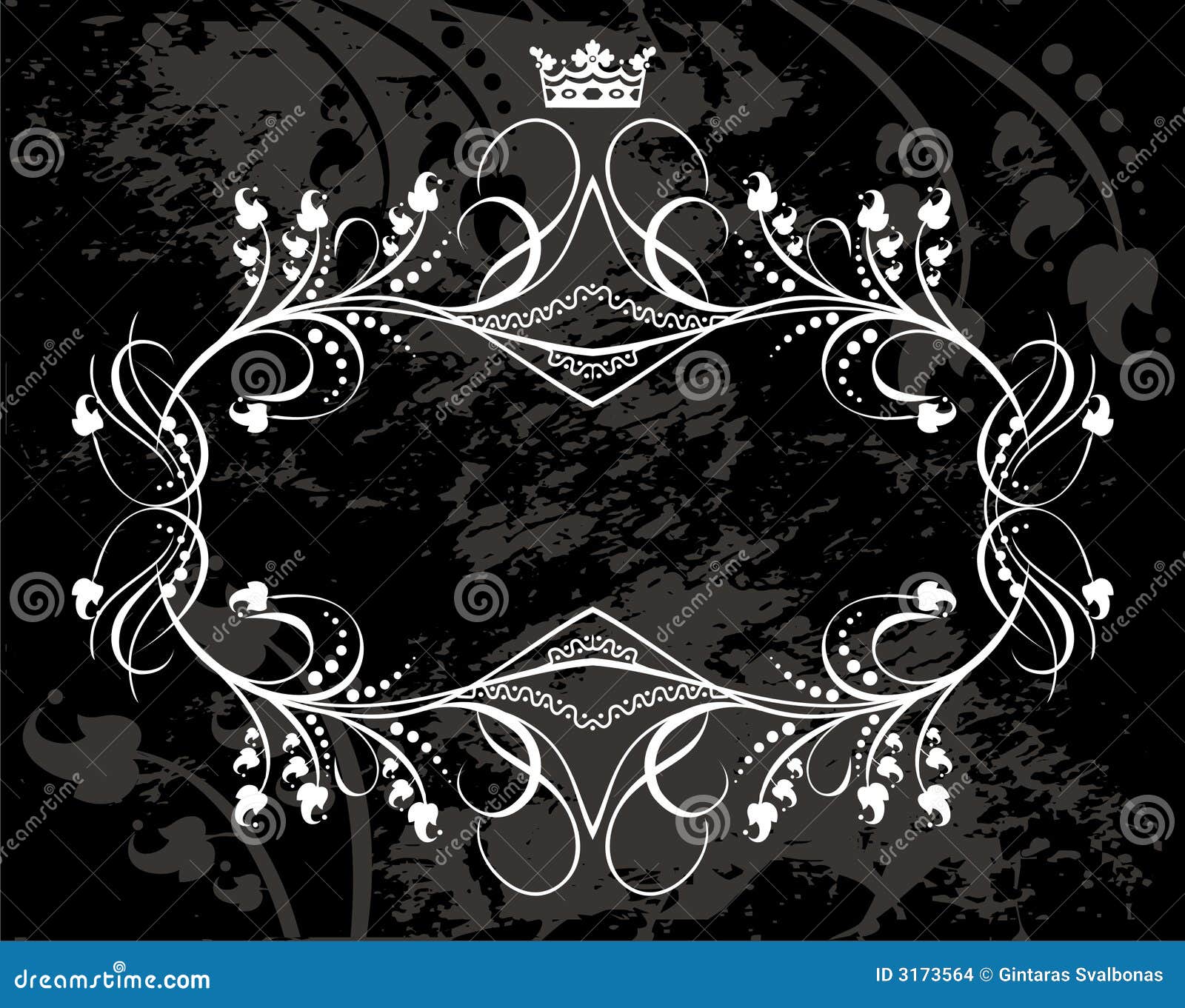 Crown Border Design Vector Illustration | CartoonDealer.com #3470988