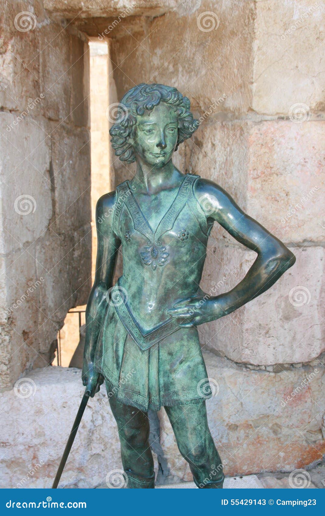 King David Statue, Jerusalem, Israel. Stock Image - Image of israel ...
