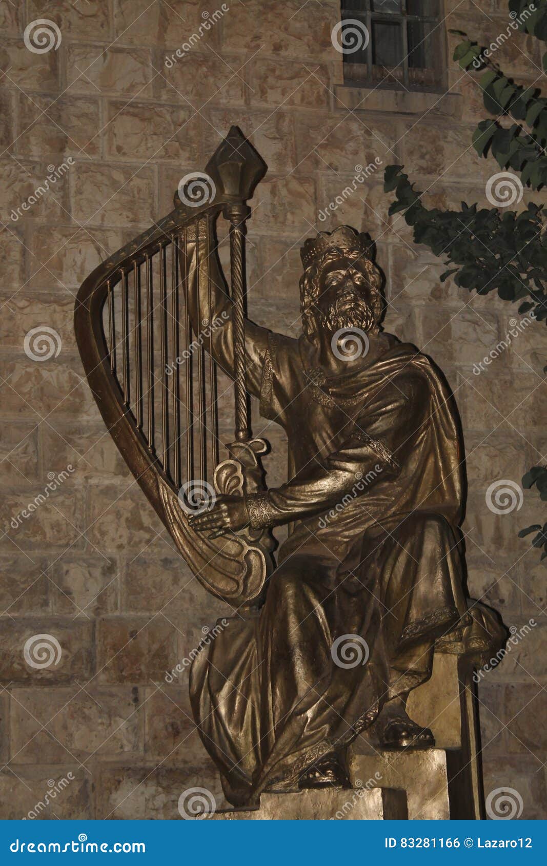 King David Statue in Old City of Jerusalem Stock Photo - Image of ...