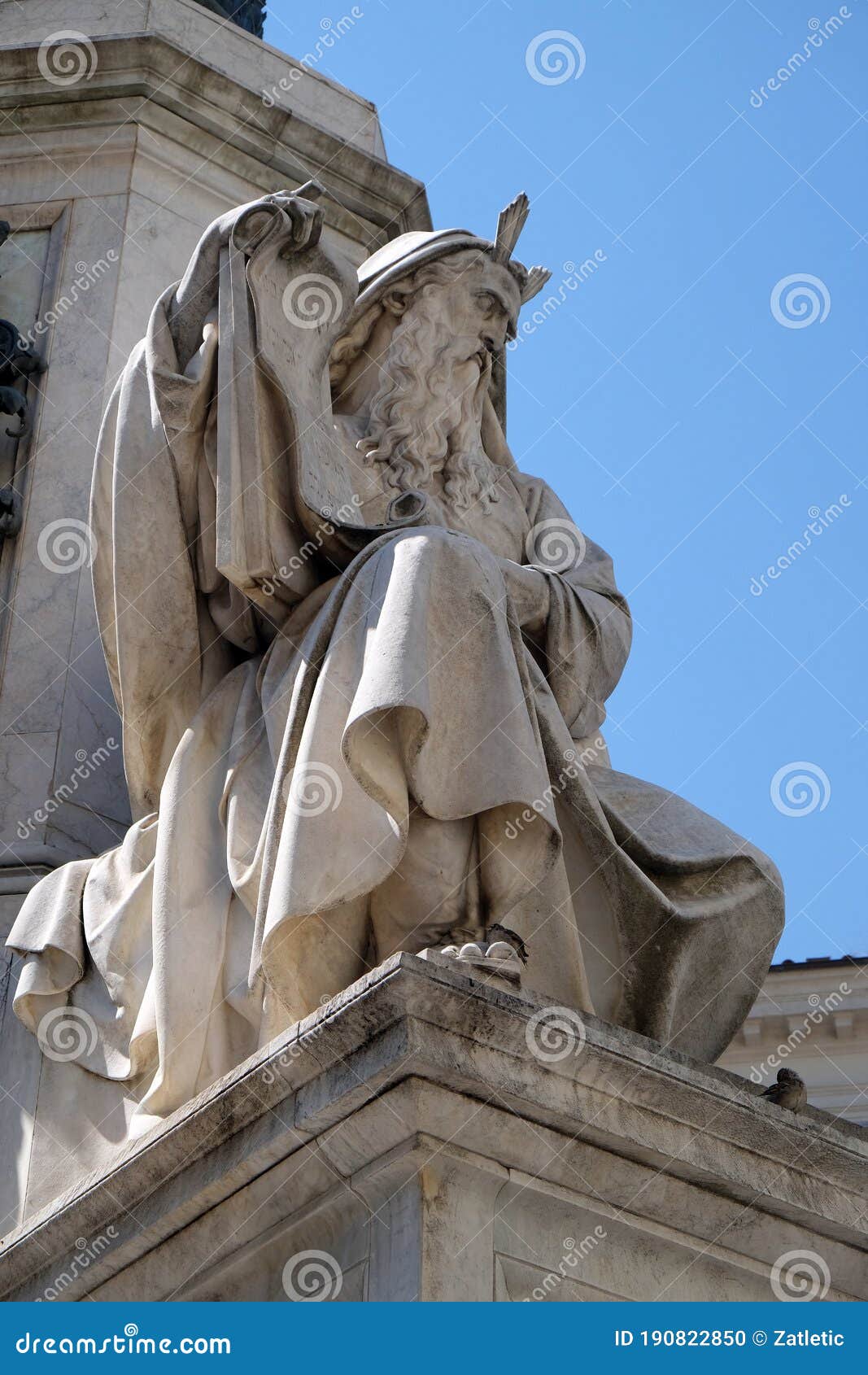 King David by Tadolini on the Column of the Immaculate Conception on ...