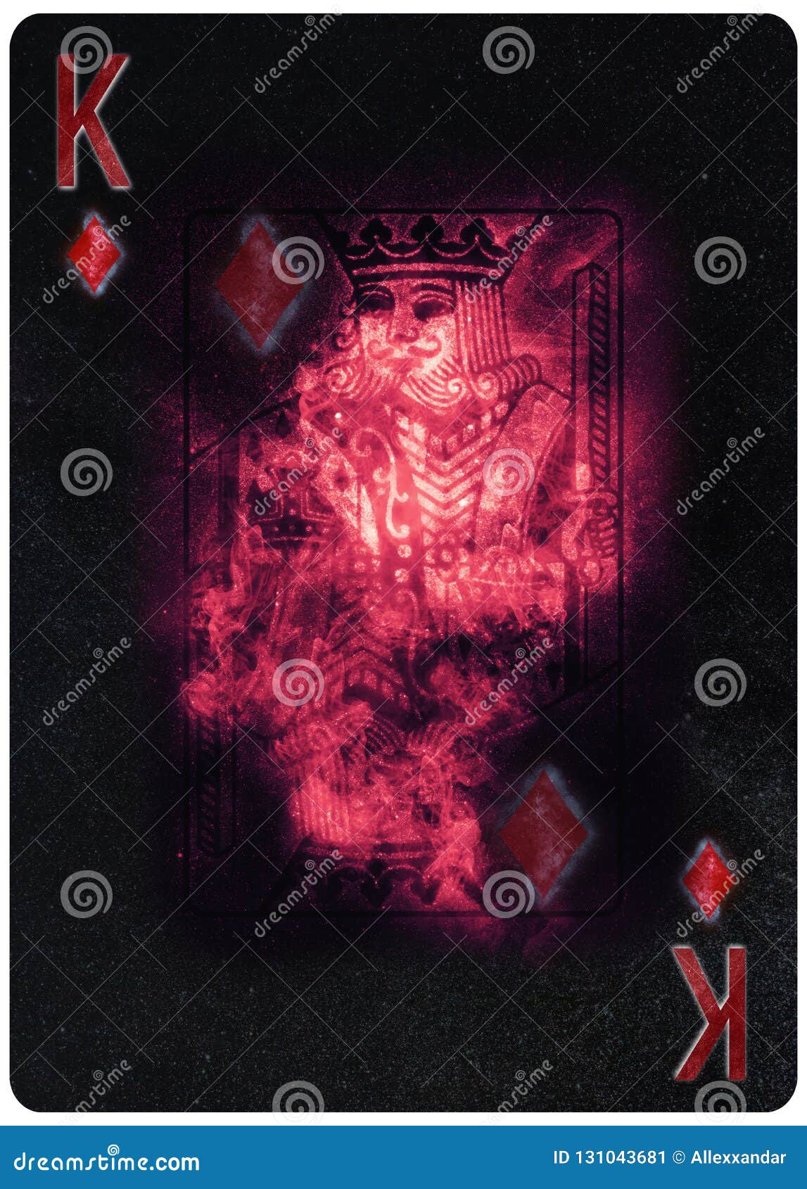 King of Diamonds Playing Card Abstract Background Stock Illustration ...