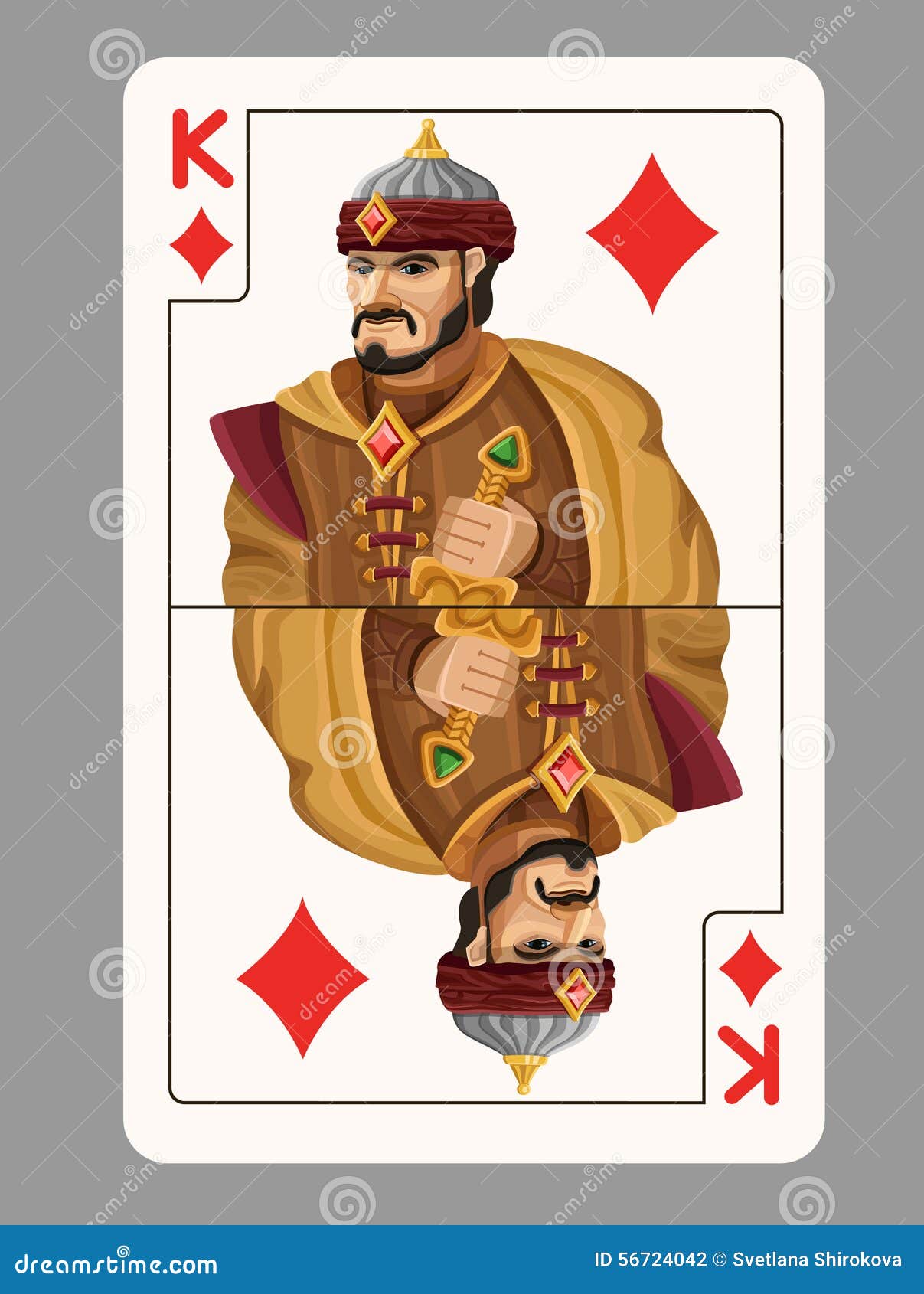 King of Diamonds Playing Card Stock Vector - Illustration of king ...