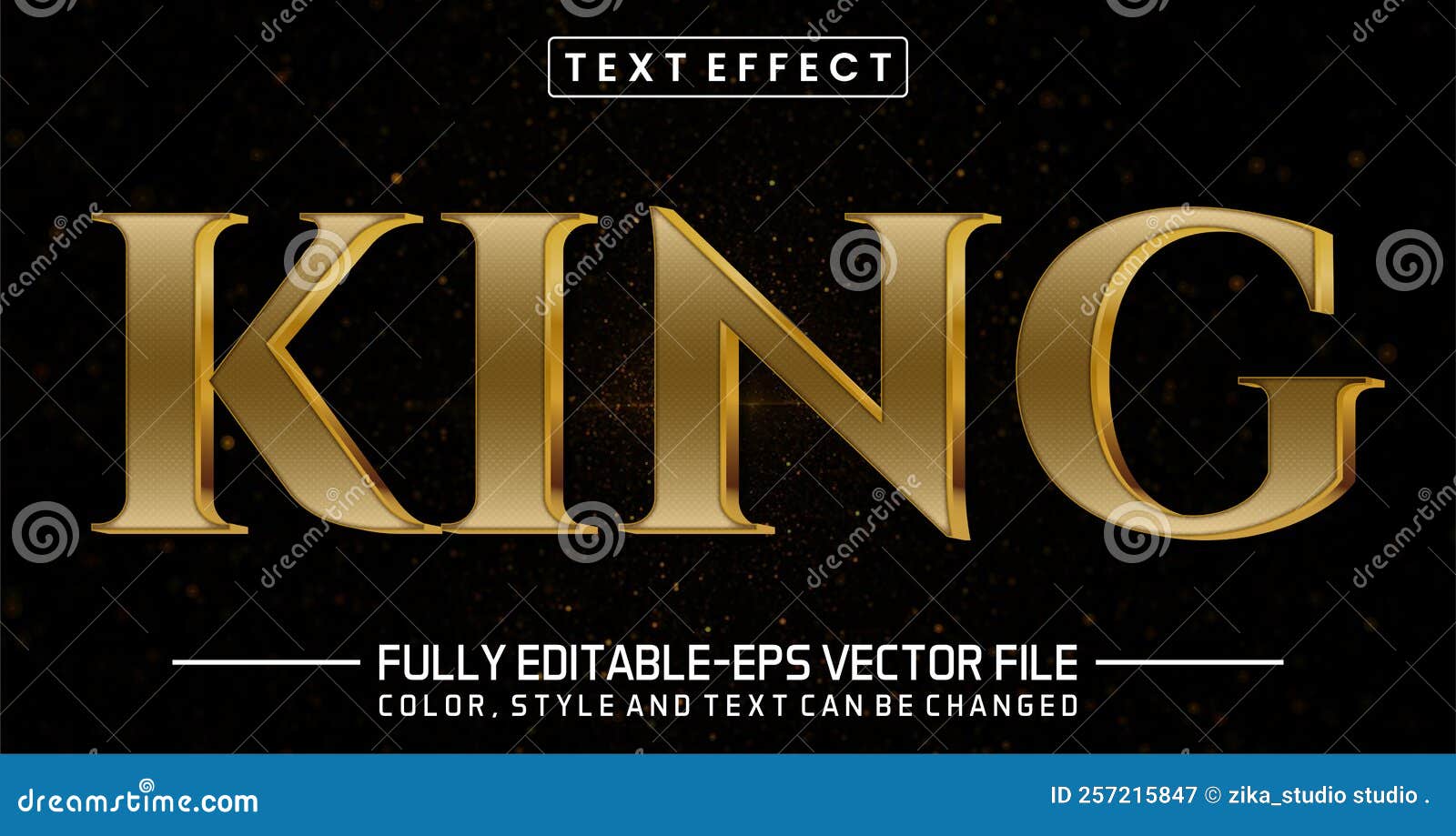 King Editable Text Effect - King Text Style Theme Stock Vector ...