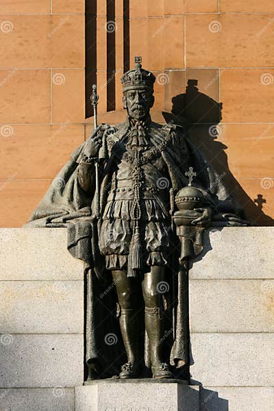 King Edward Statue - Australia Stock Image - Image of city, sculpture ...