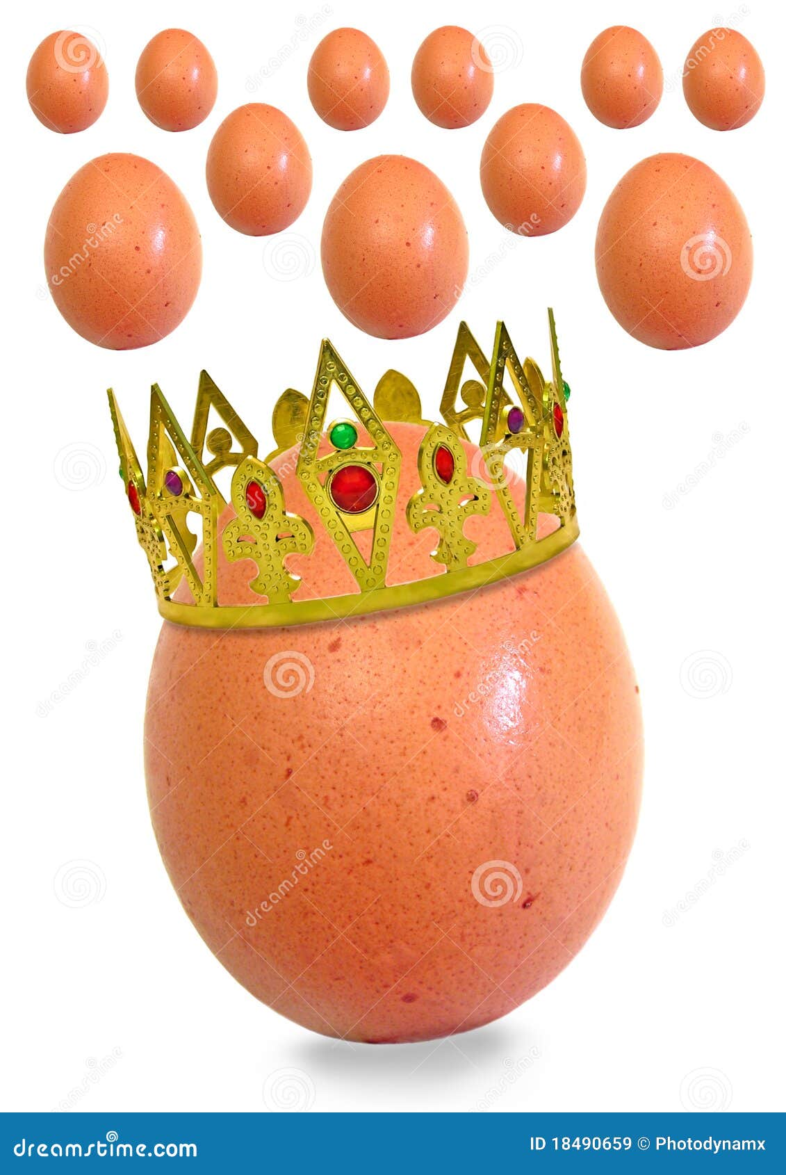King egg and his subjects stock image. Image of class - 18490659