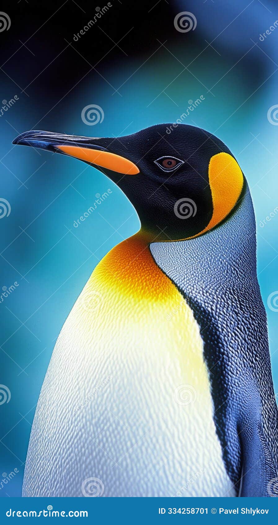 King or Emperor Penguin Close-up Portrait Stock Image - Image of ...