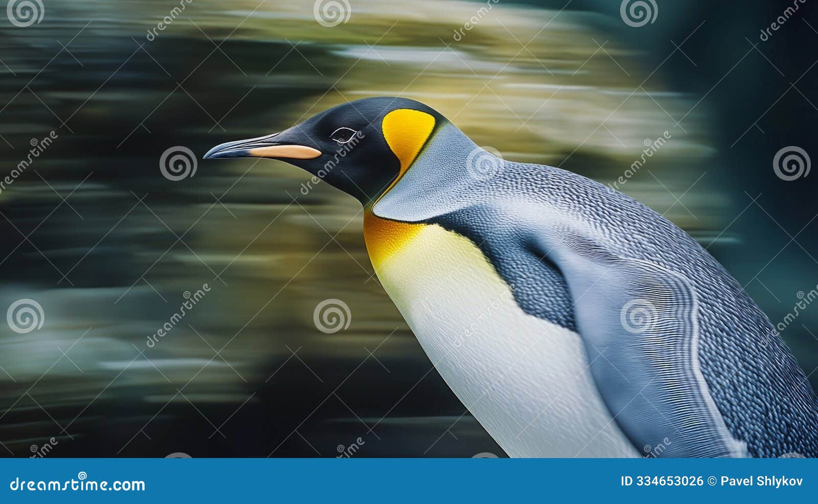 King or Emperor Penguin Close-up Portrait Stock Photo - Image of family ...