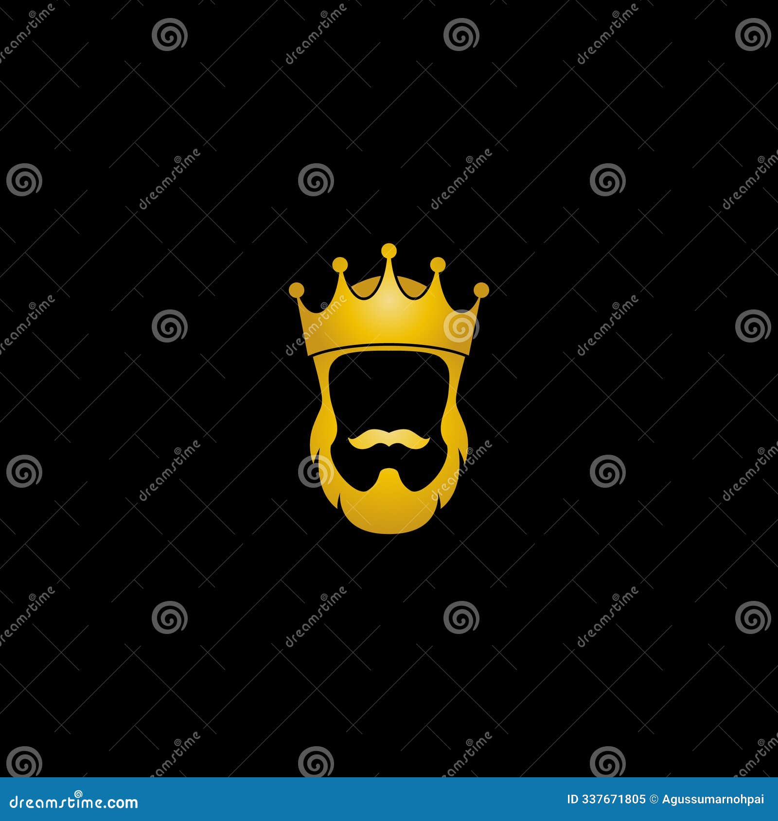 King Face Vector Illustration for Icon,symbol or Logo Stock ...