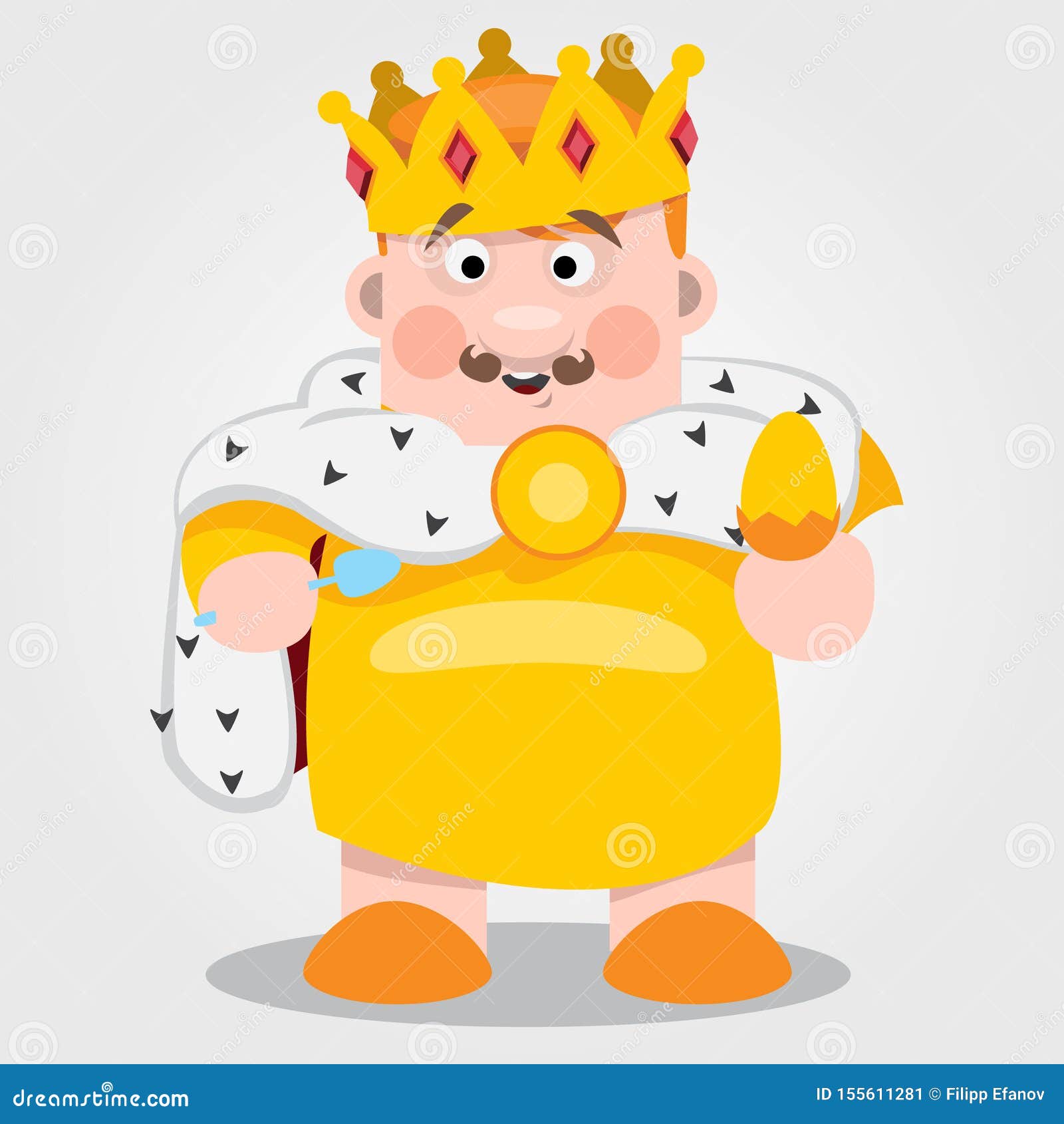 King, Fairy Tale Character, Color Illustration. Stock Vector ...