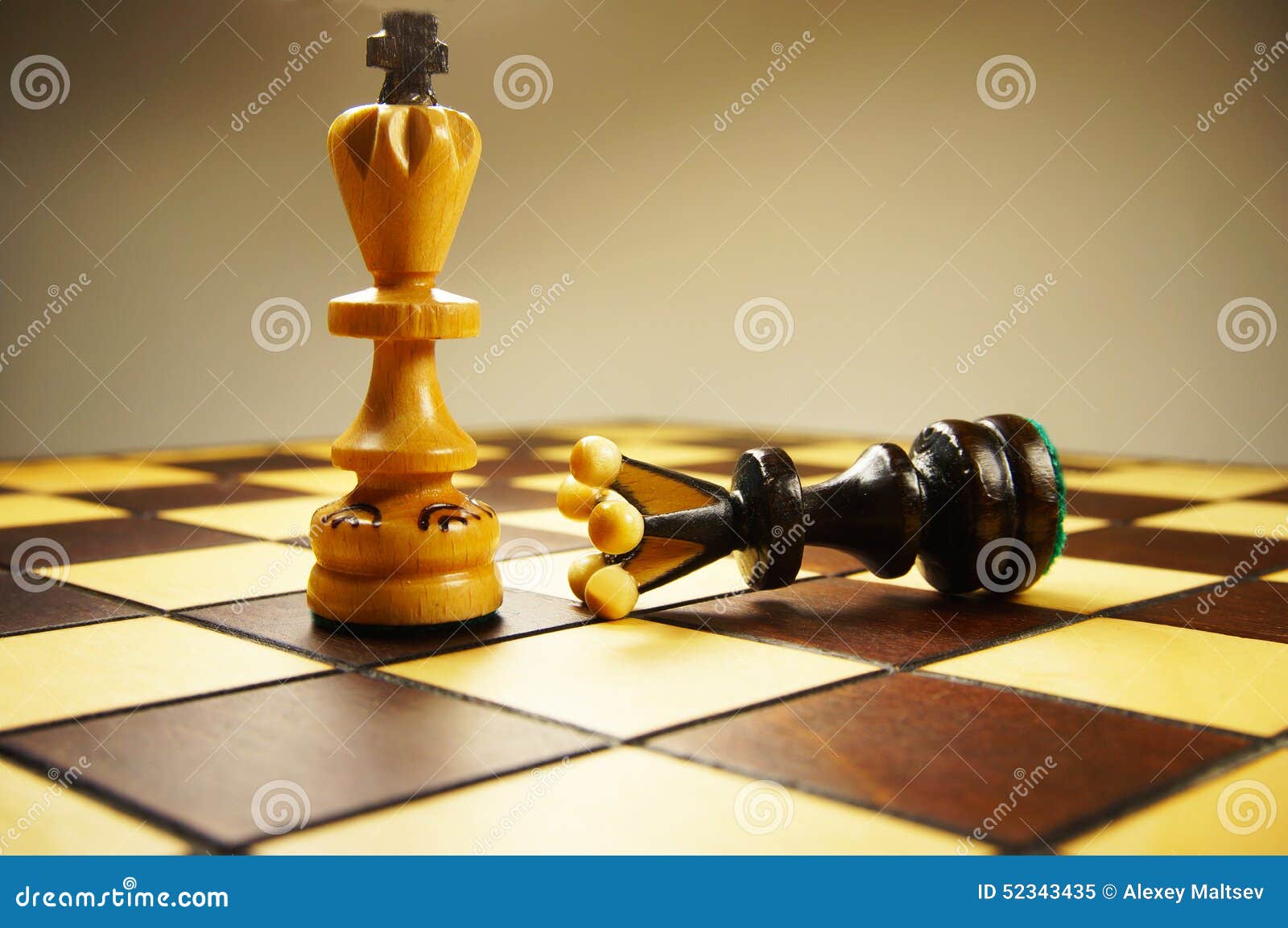 King and the fallen Queen stock image. Image of mate - 52343435