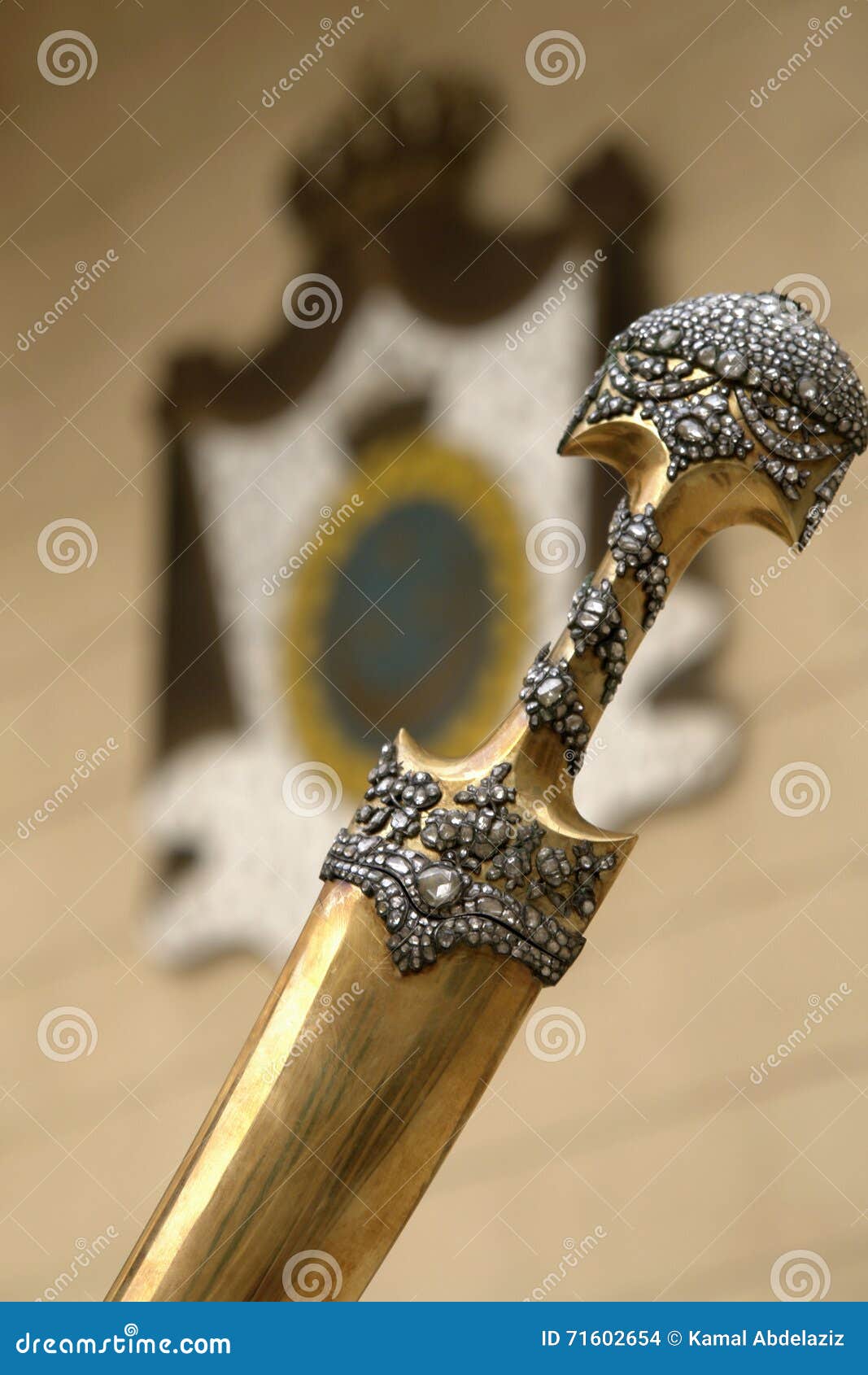 King Farouk s dagger stock photo. Image of gold, decoration - 71602654