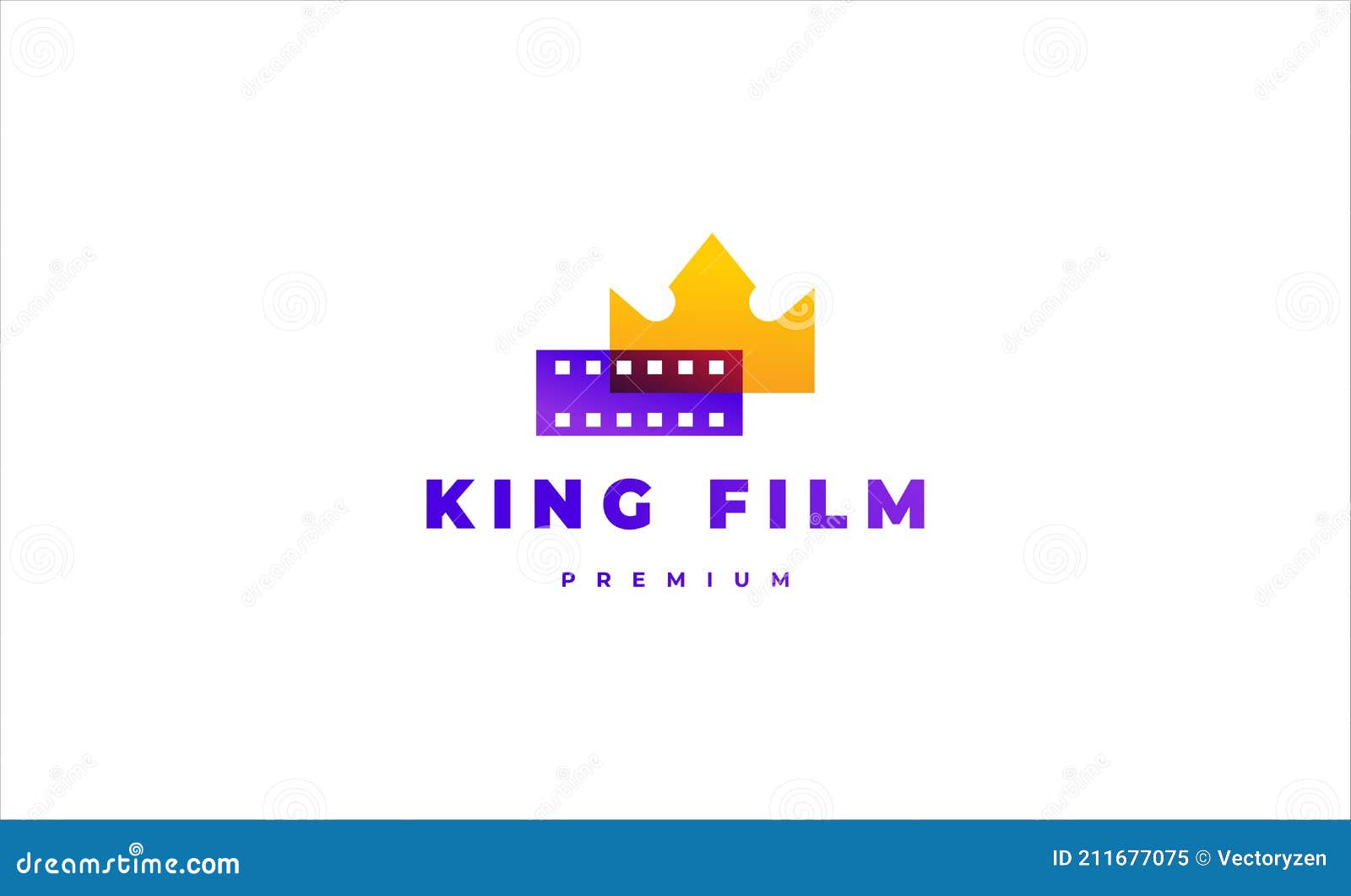 King Film Logo Design Vector Icon Illustration Stock Vector ...