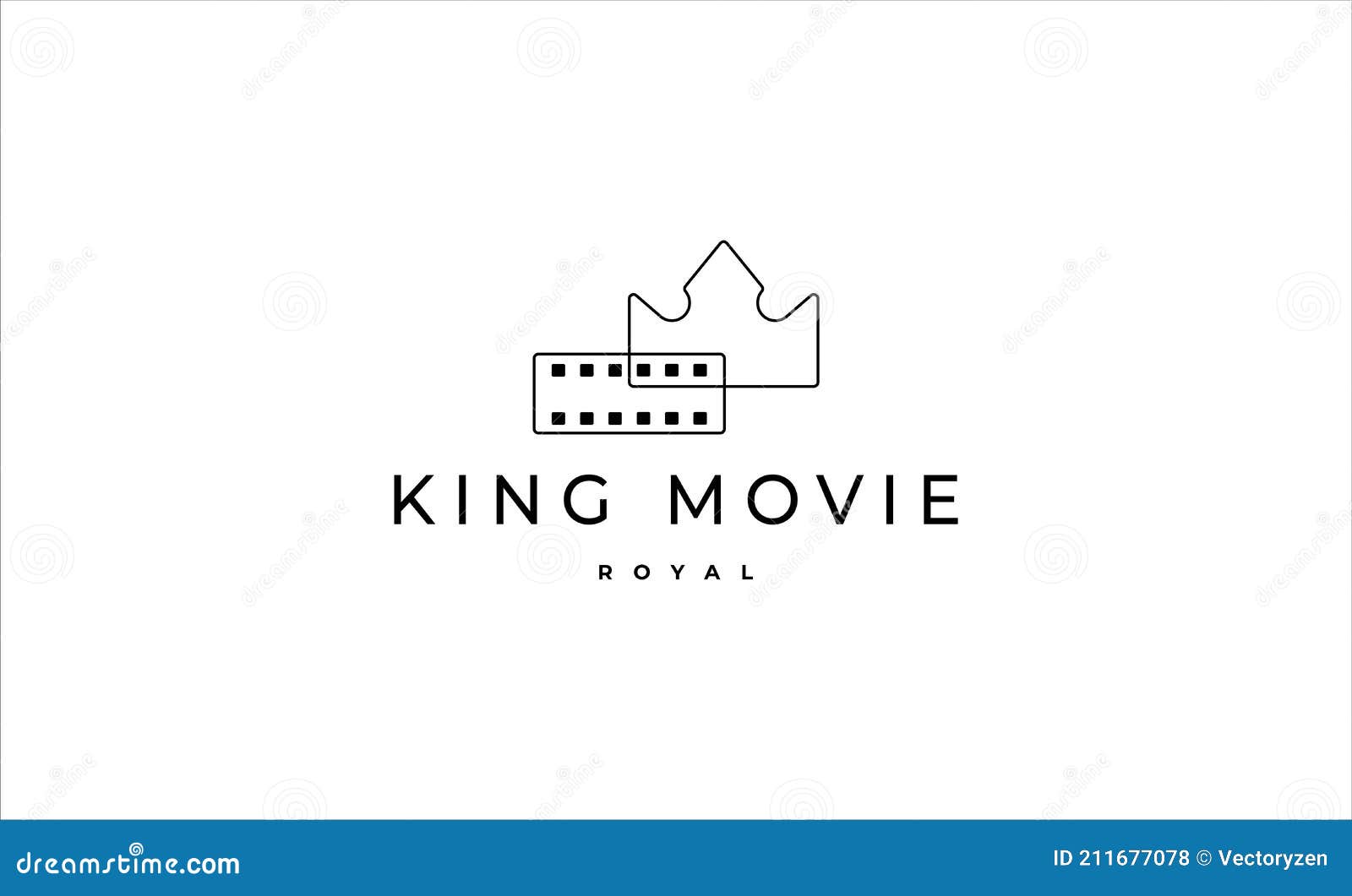 King Film Logo Design Vector Icon Illustration Stock Vector ...