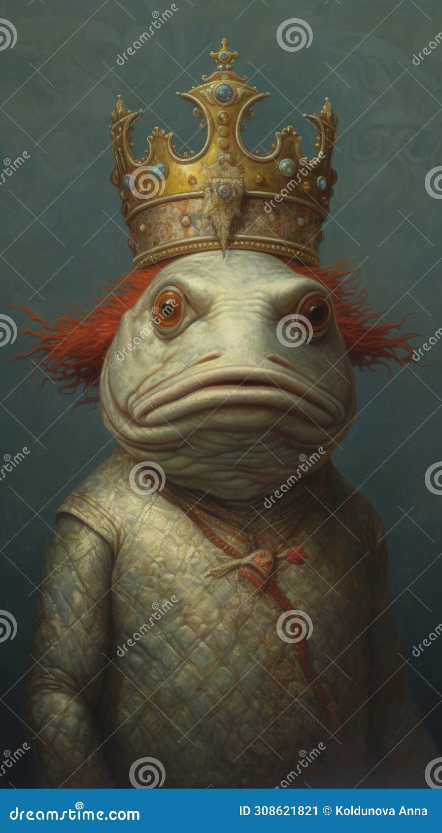 King Fish in His Crown Being so Serious and Self Proud Stock ...