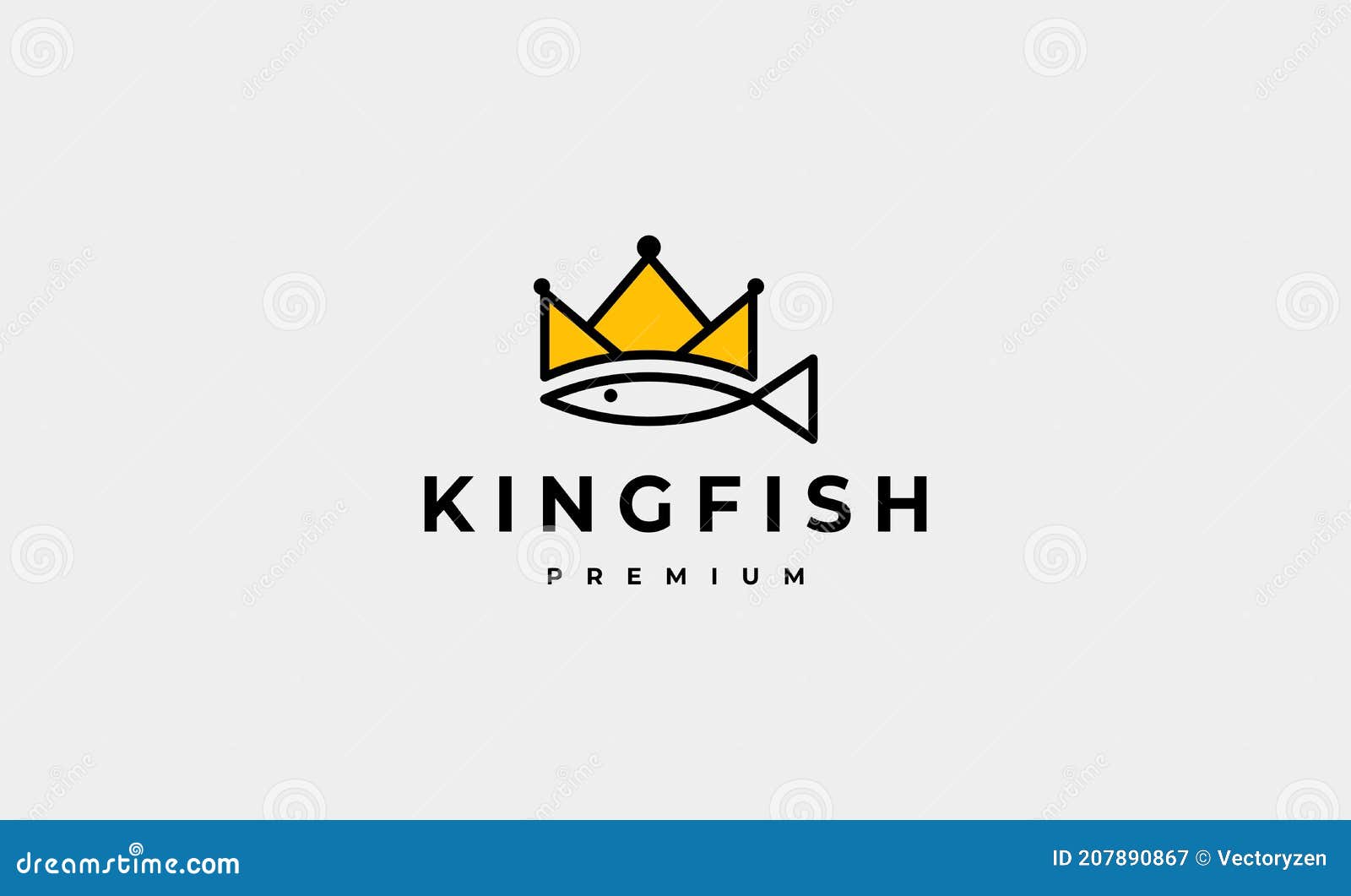 King Fish Logo Design Vector Illustration Stock Vector - Illustration ...