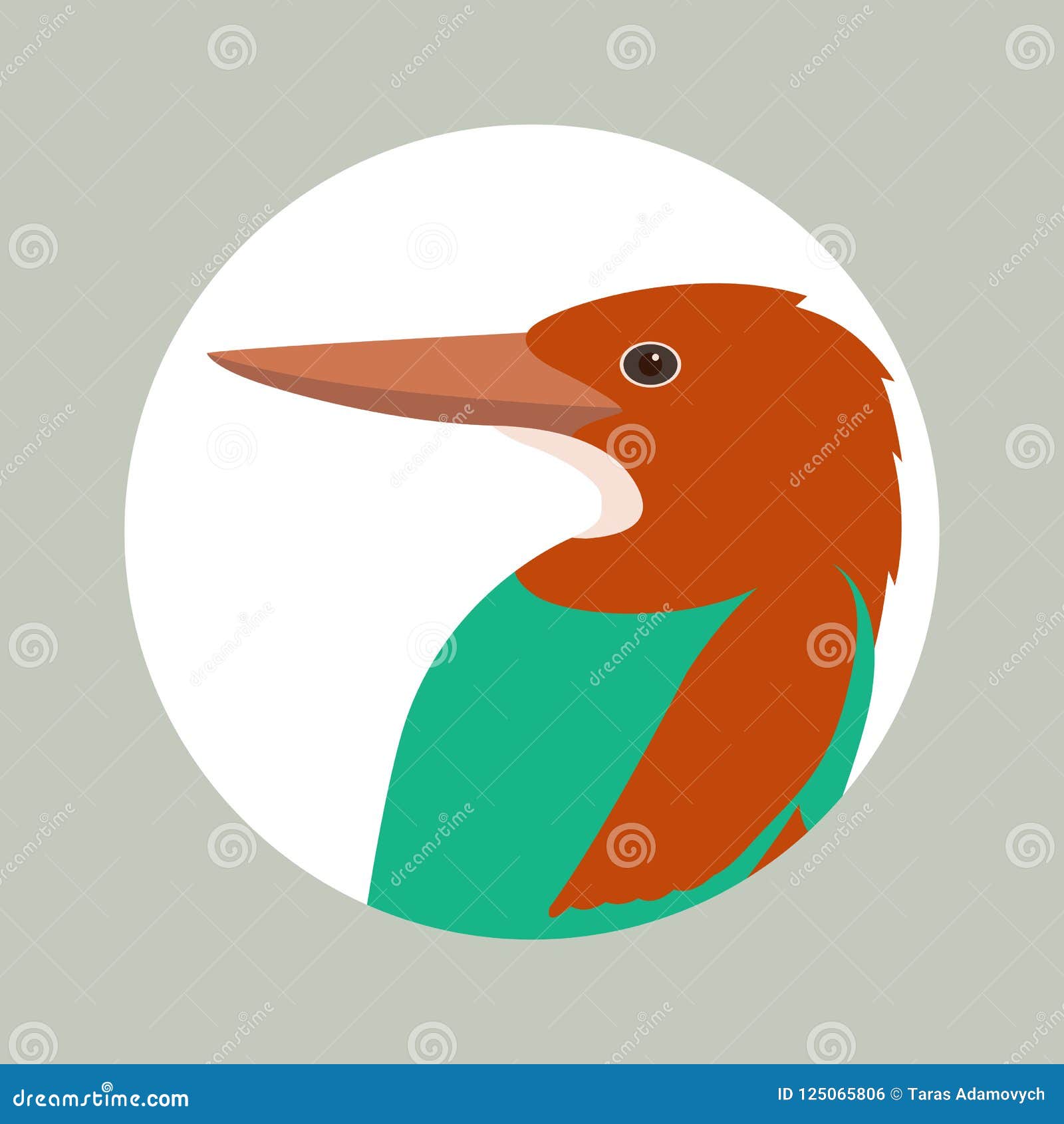 King Fisher Bird Vector Illustration Flat Style Profile Stock Vector ...