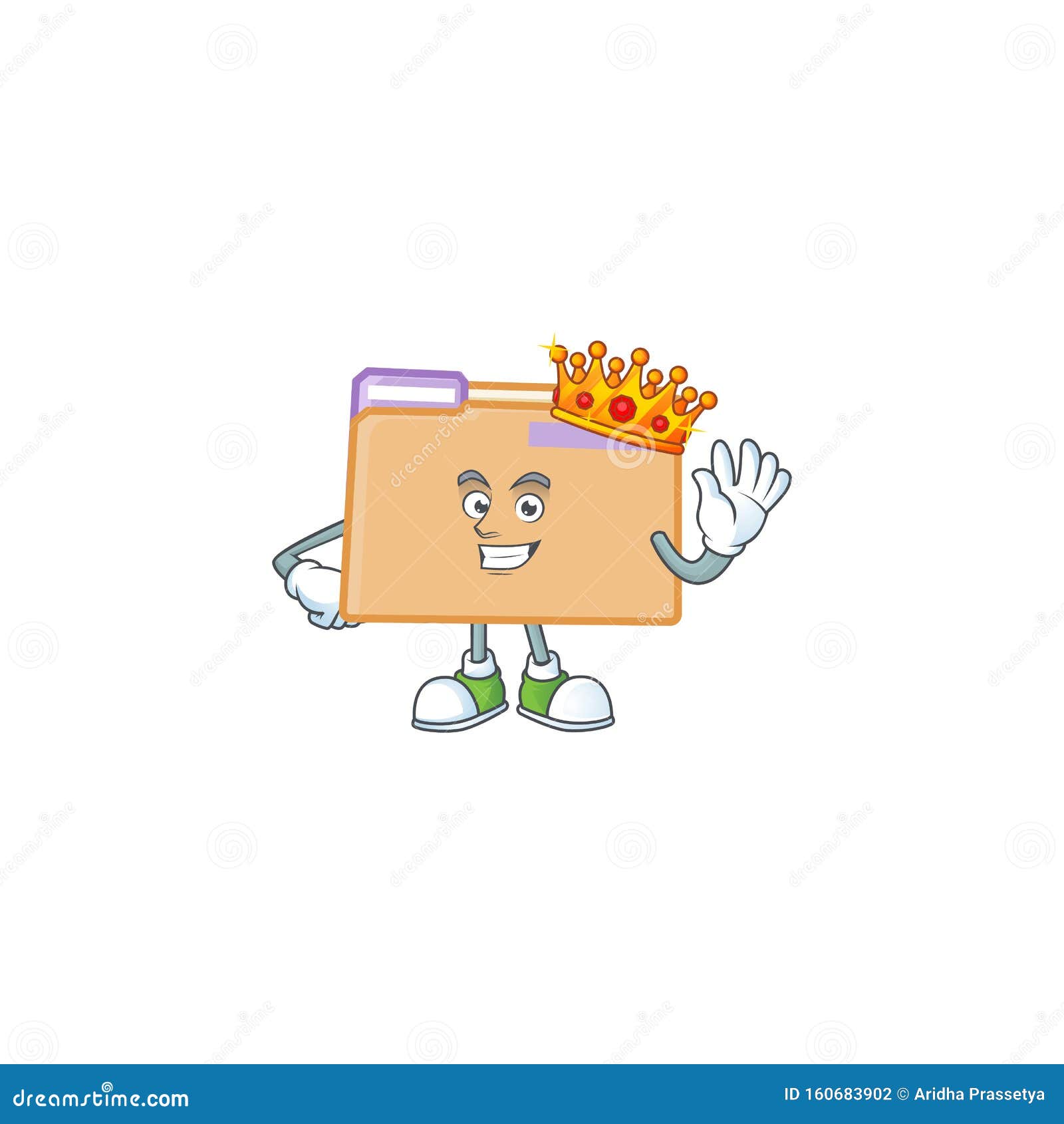 King Folder Data Isolated on White Background Stock Vector ...