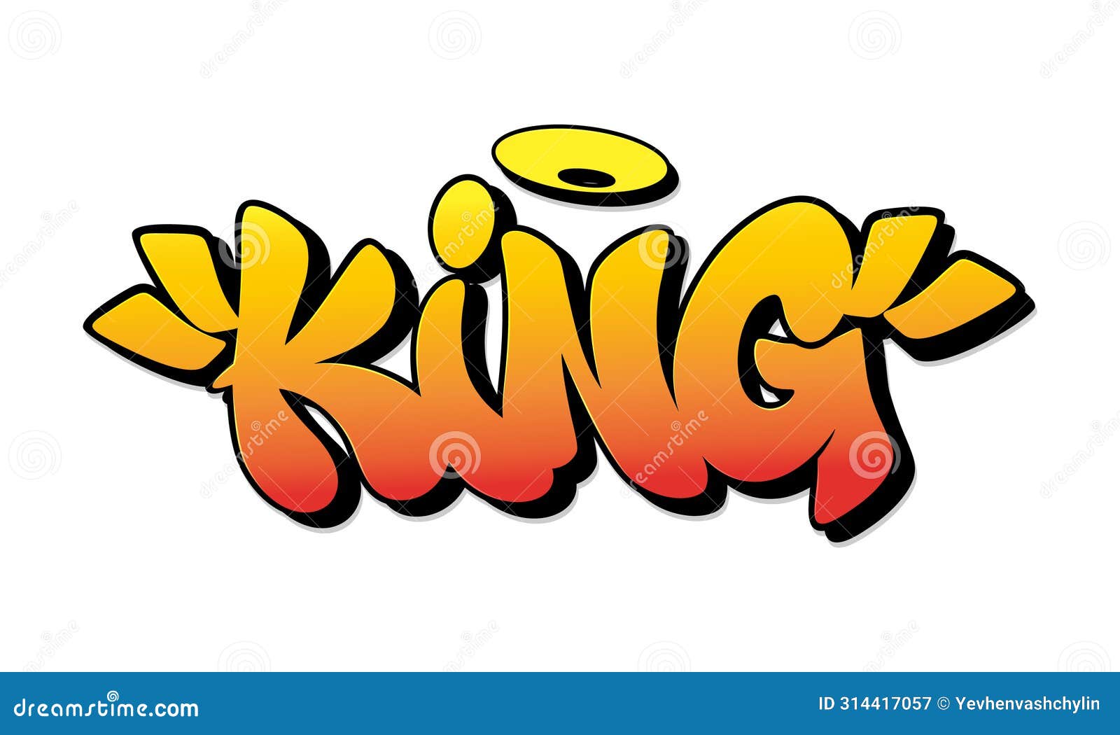 King Font in Graffiti Style. Vector Illustration. Stock Vector ...