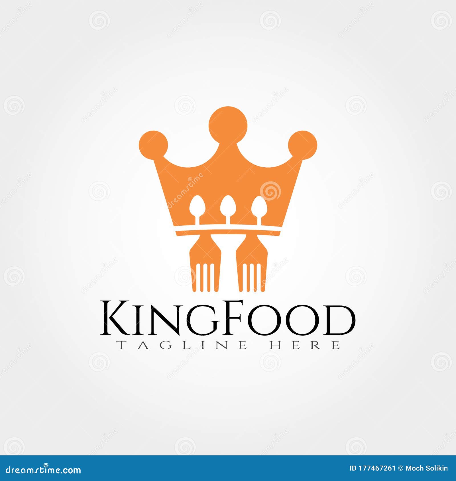 King Food Vector Logo Design, Crown and Cutlery Combination ...