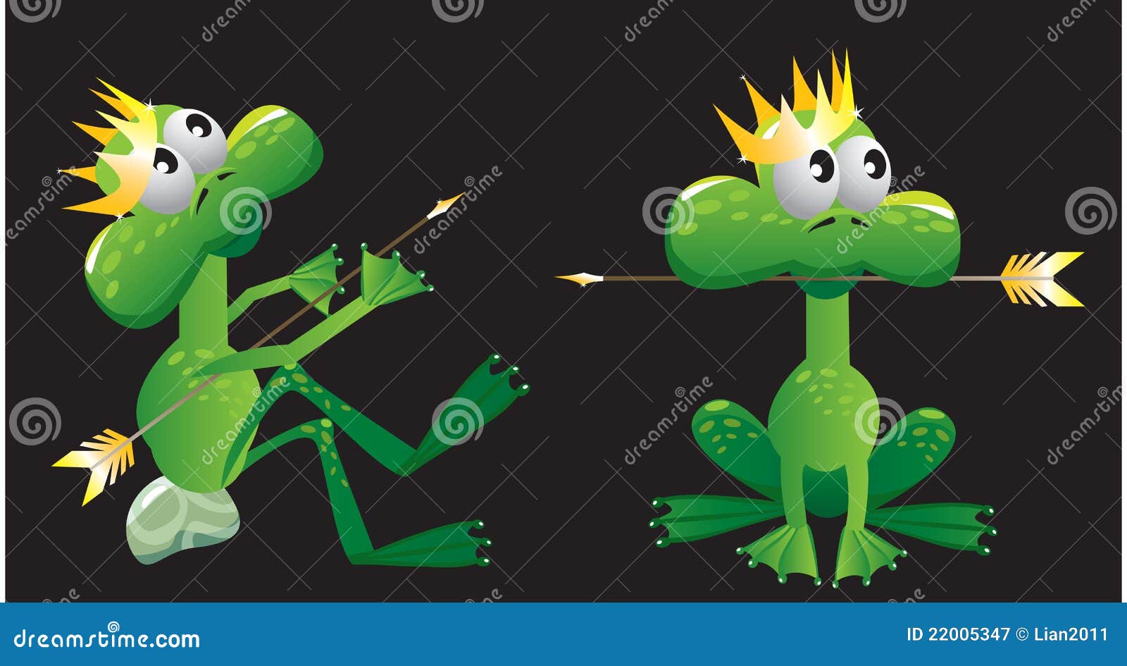 King Frog Vector Cartoon Character. Bossy Power Metaphoric ...