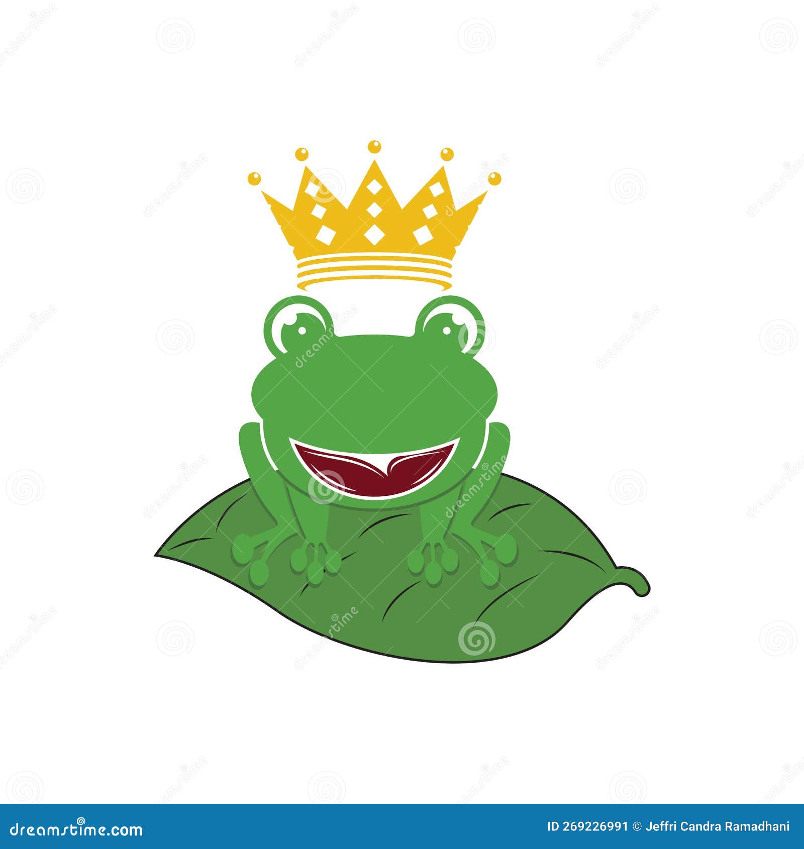 King Frog Logo Icon Template Design Stock Vector - Illustration of sign ...