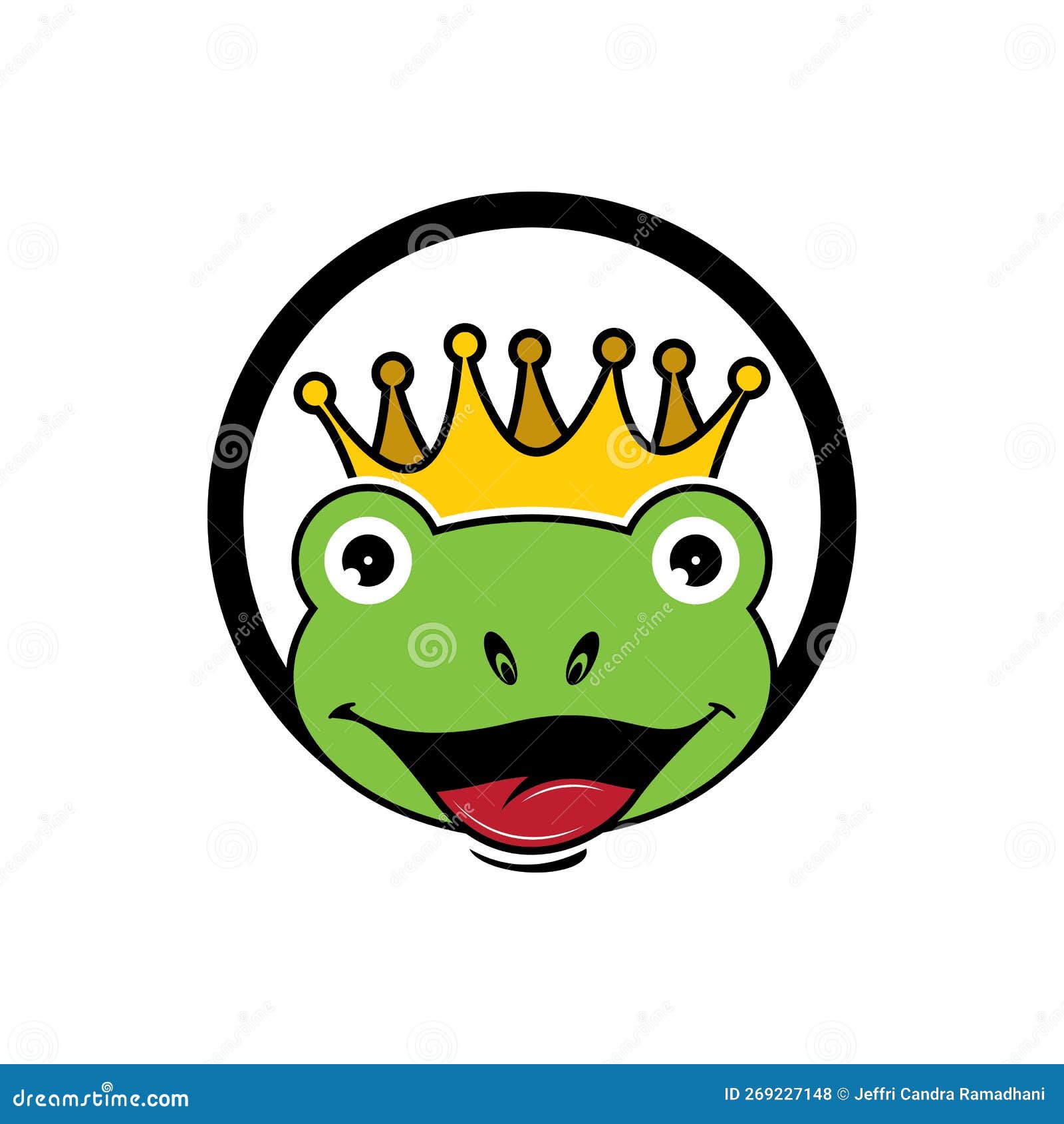 King Frog Logo Icon Template Design Stock Vector - Illustration of ...