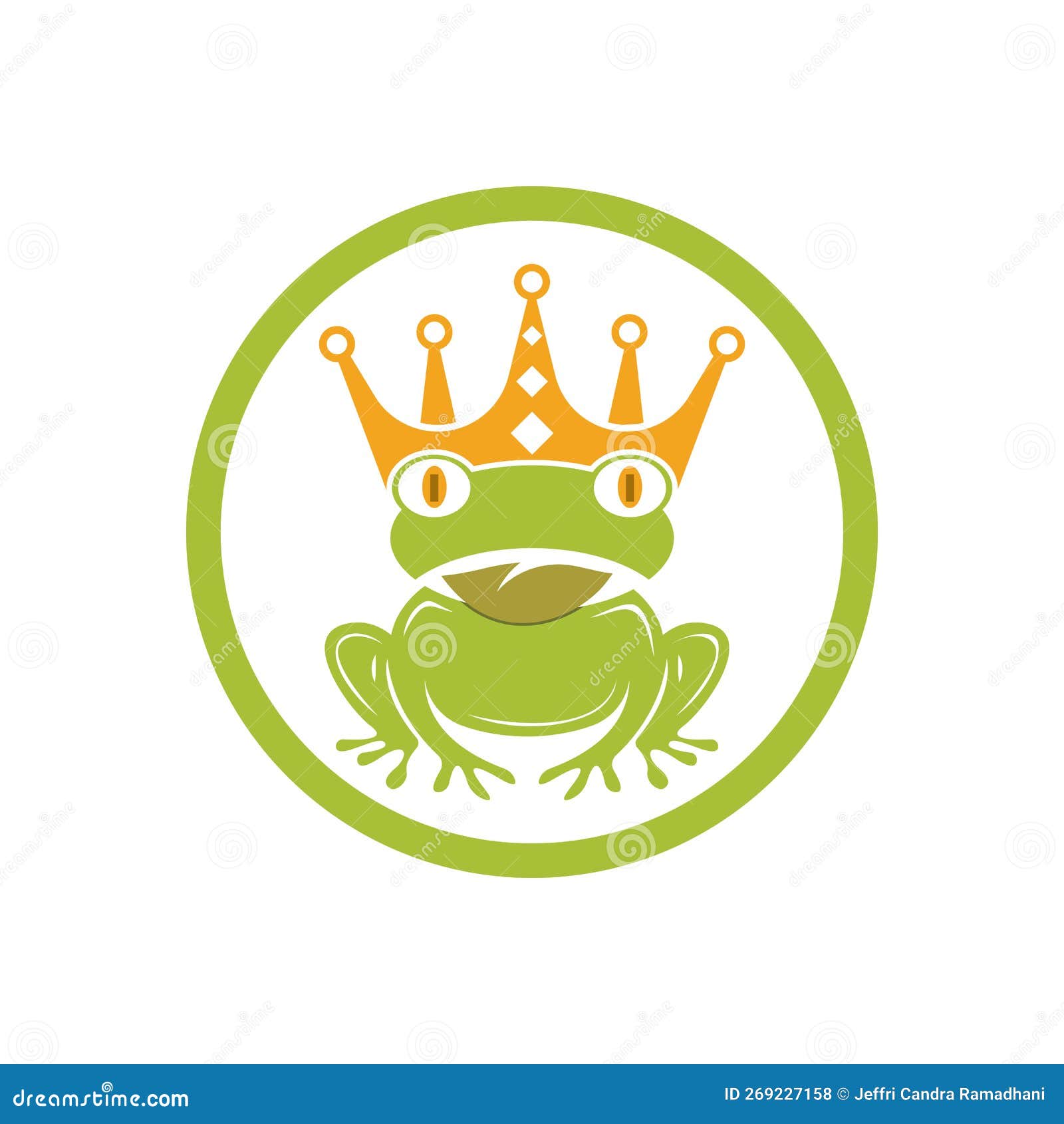 King Frog Logo Icon Template Design Stock Vector - Illustration of ...